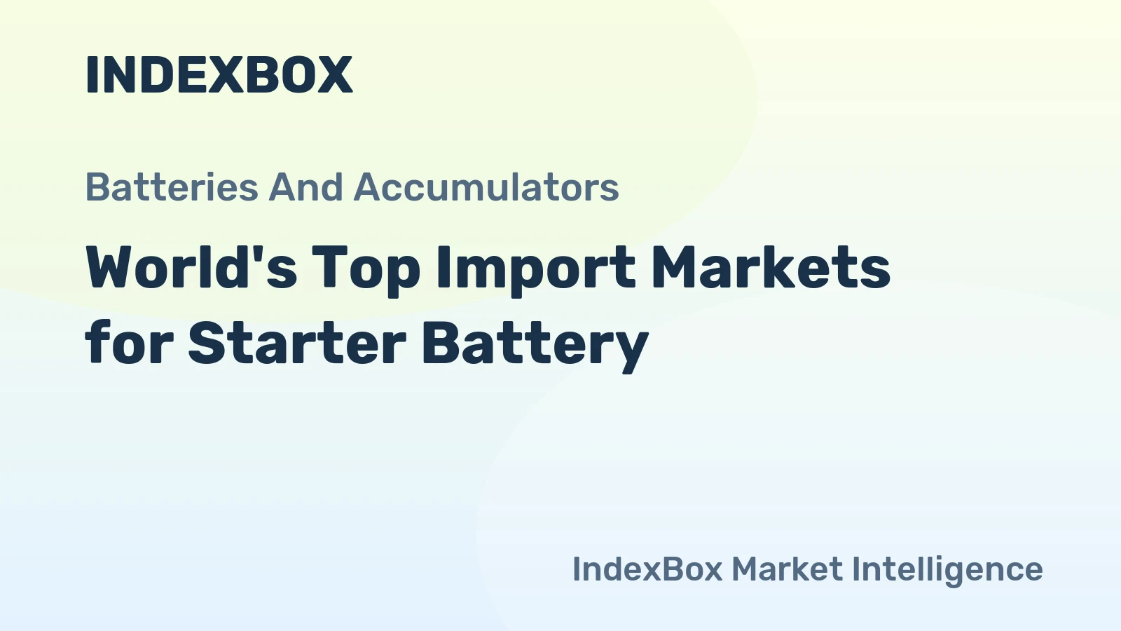 World's Top Import Markets for Starter Battery