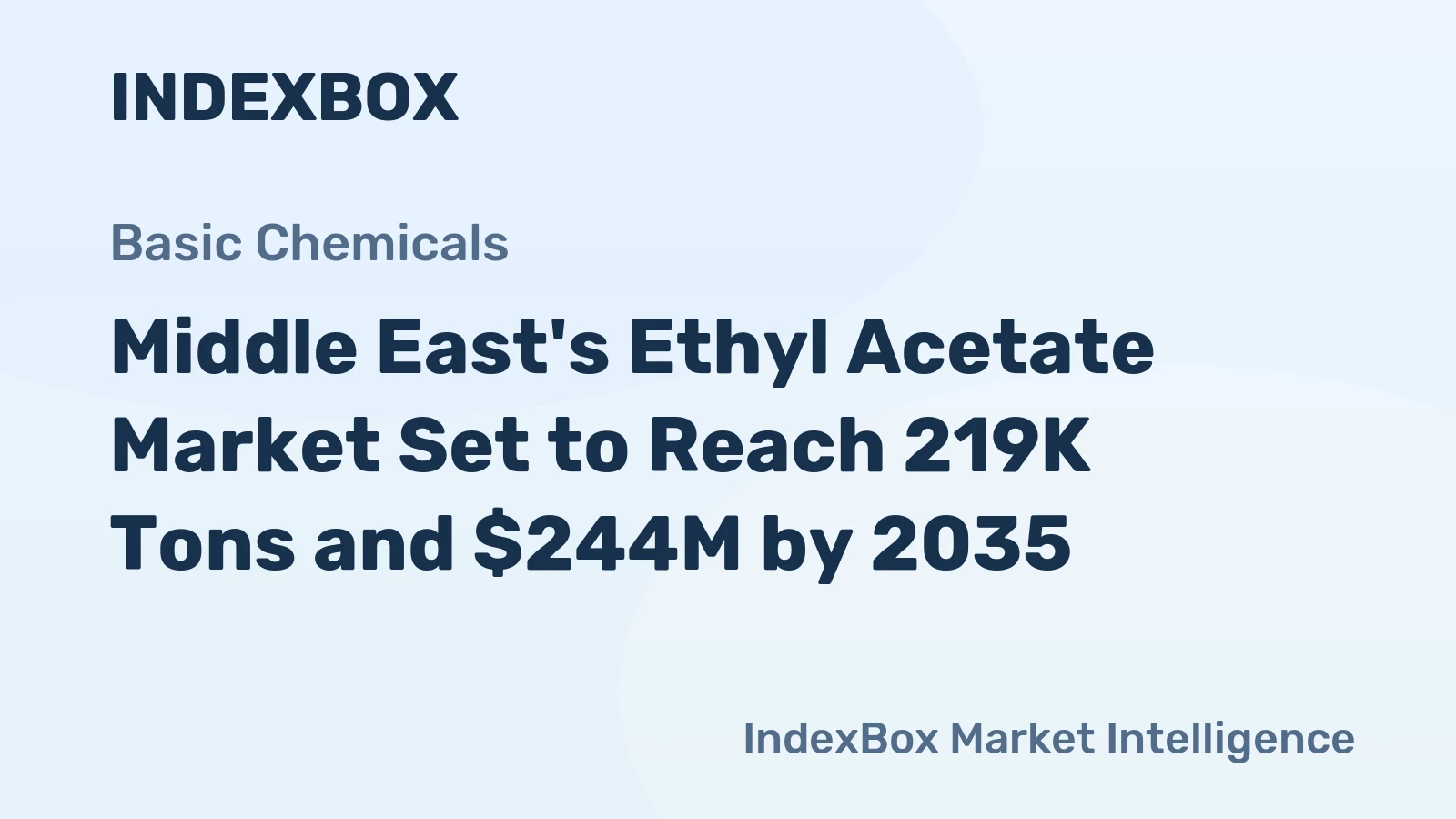 Middle East's Ethyl Acetate Market Set to Reach 219K Tons and $244M by 2035