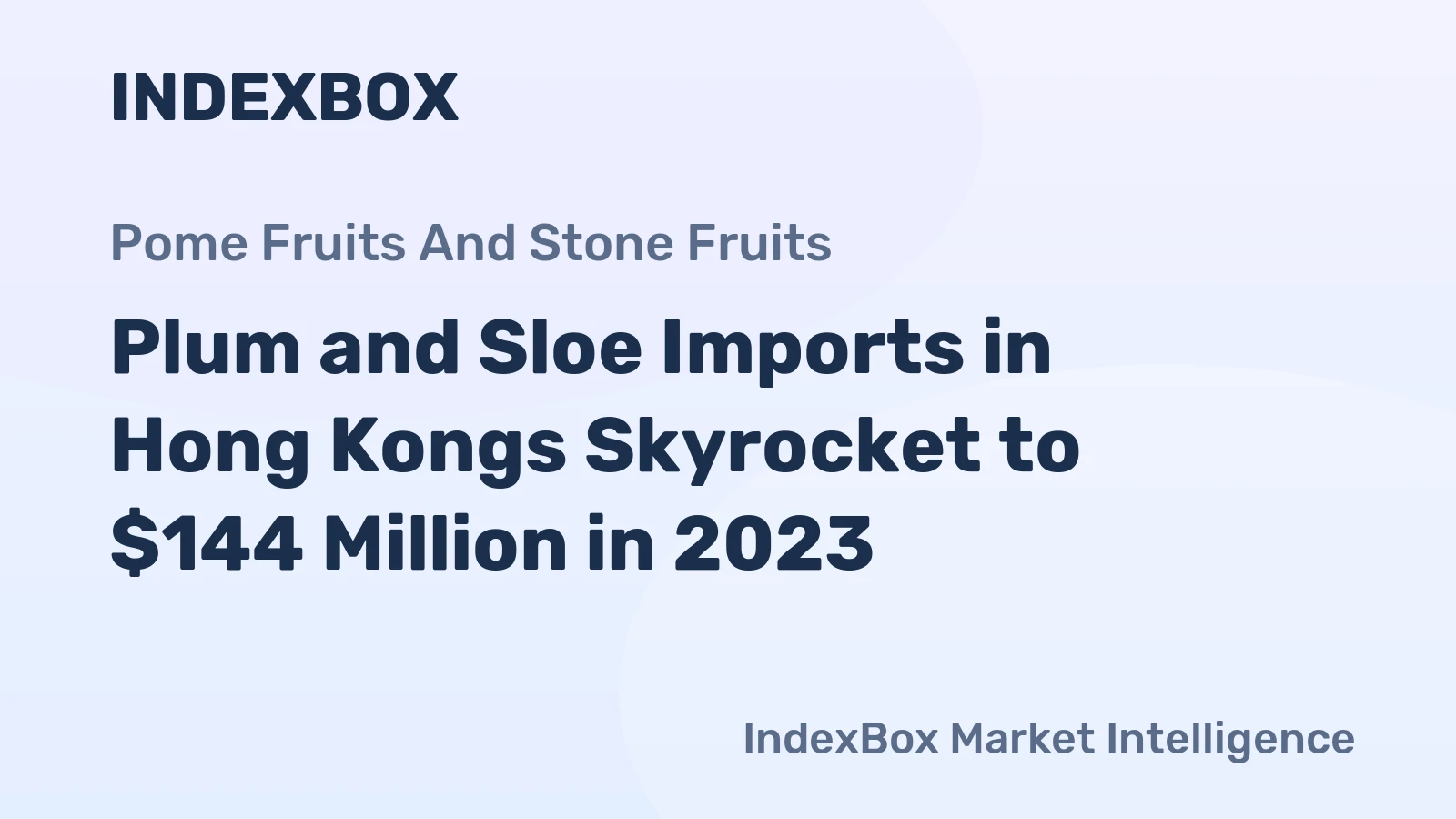 Plum and Sloe Imports in Hong Kongs Skyrocket to $144 Million in 2023