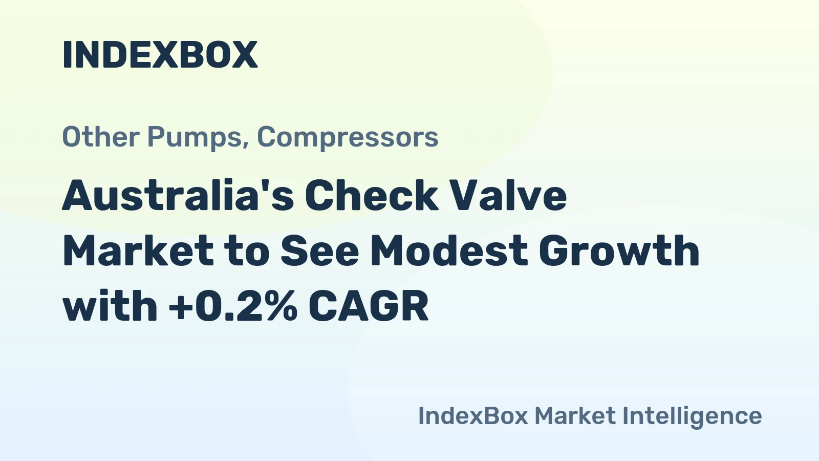 Australia's Check Valve Market to See Modest Growth with +0.2% CAGR