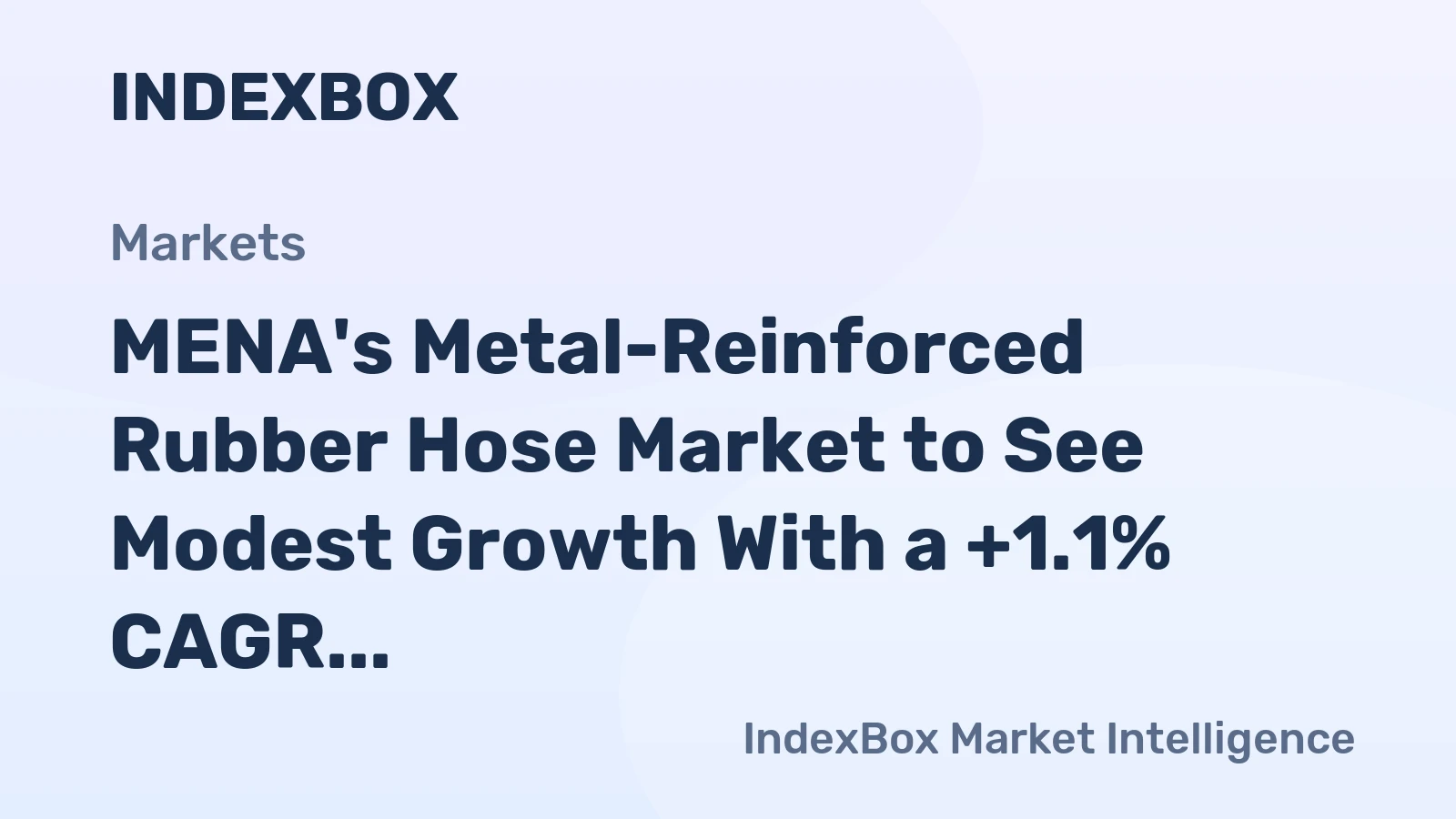 MENA's Metal-Reinforced Rubber Hose Market to See Modest Growth With a +1.1% CAGR Through 2035
