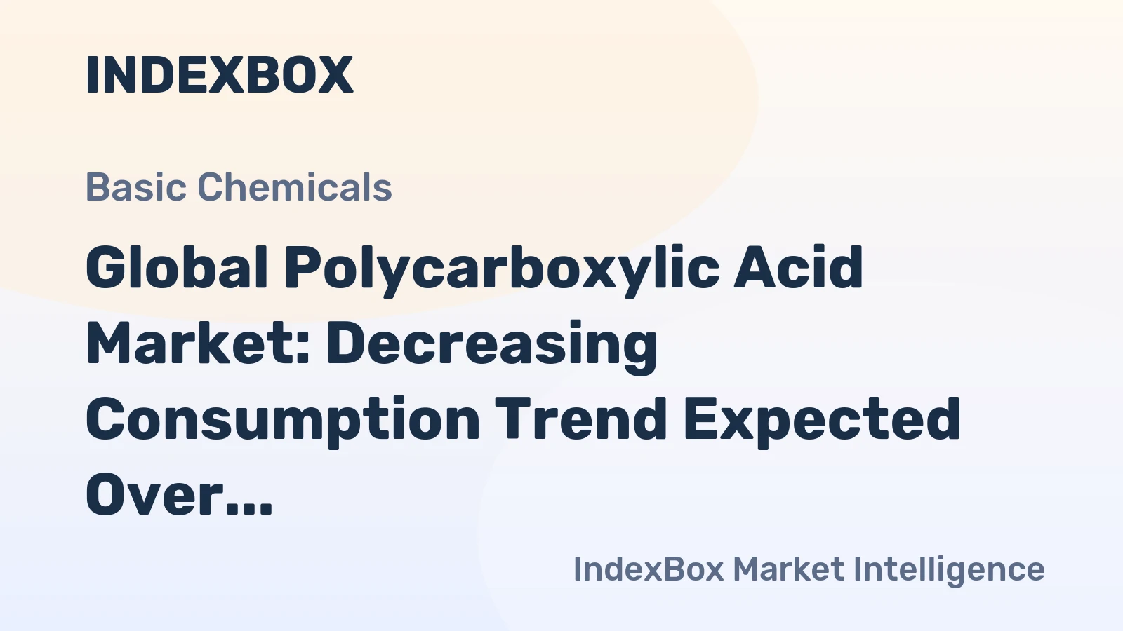 Global Polycarboxylic Acid Market: Decreasing Consumption Trend Expected Over Next Decade