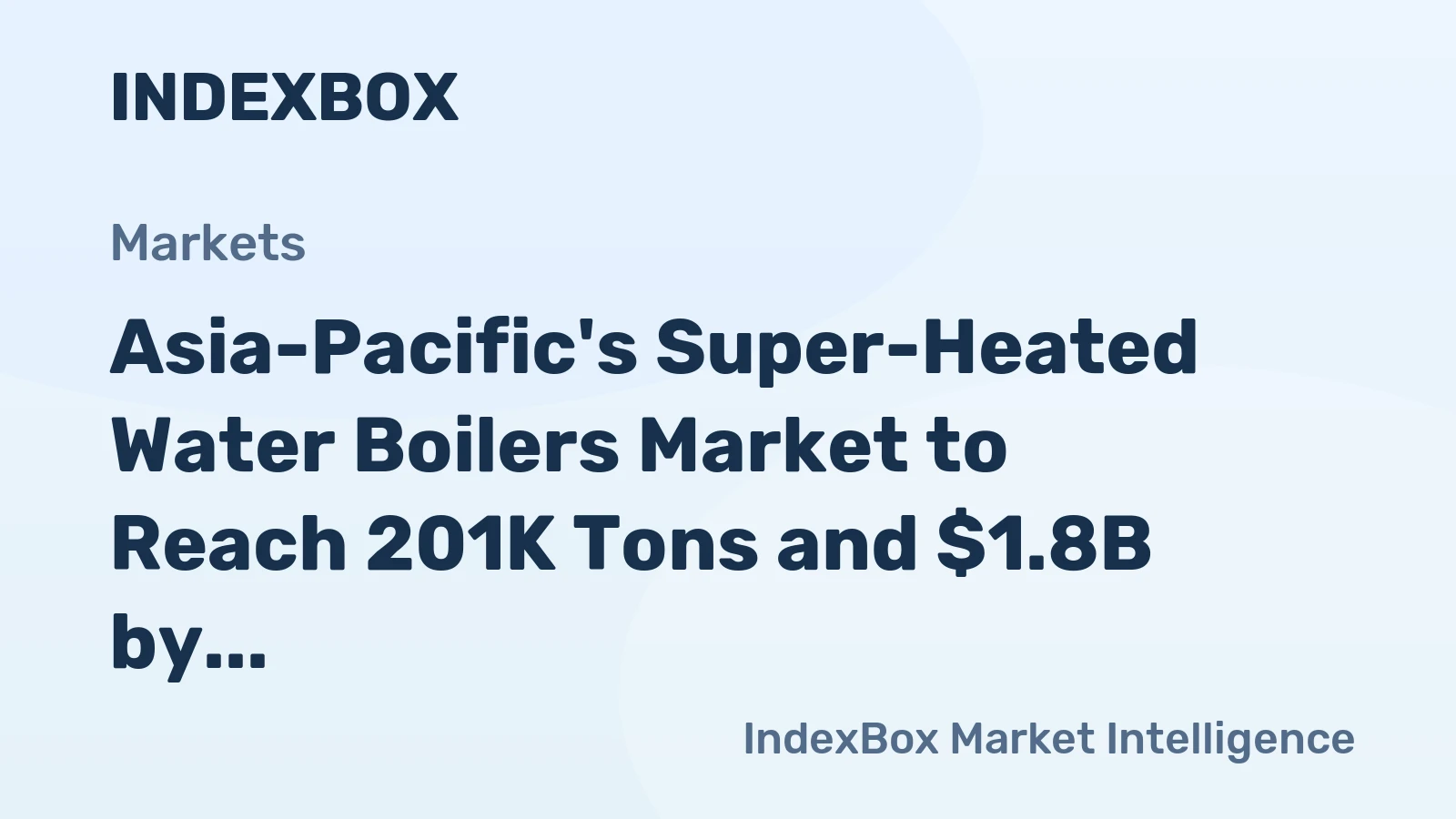 Asia-Pacific's Super-Heated Water Boilers Market to Reach 201K Tons and $1.8B by 2035