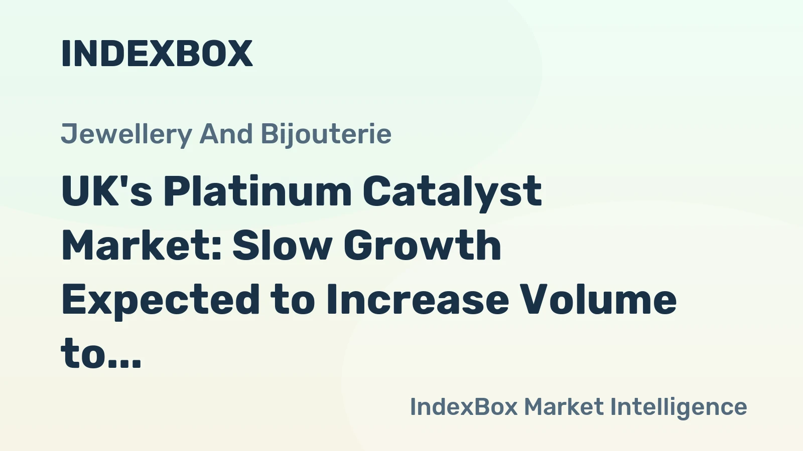 UK's Platinum Catalyst Market: Slow Growth Expected to Increase Volume to 926 Tons and Value to $2B by 2035