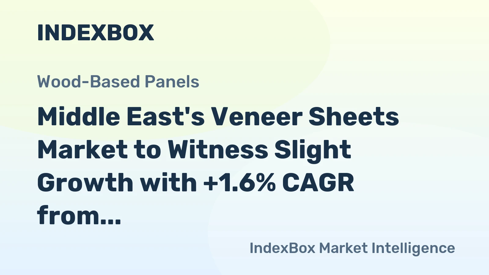 Middle East's Veneer Sheets Market to Witness Slight Growth with +1.6% CAGR from 2024 to 2035