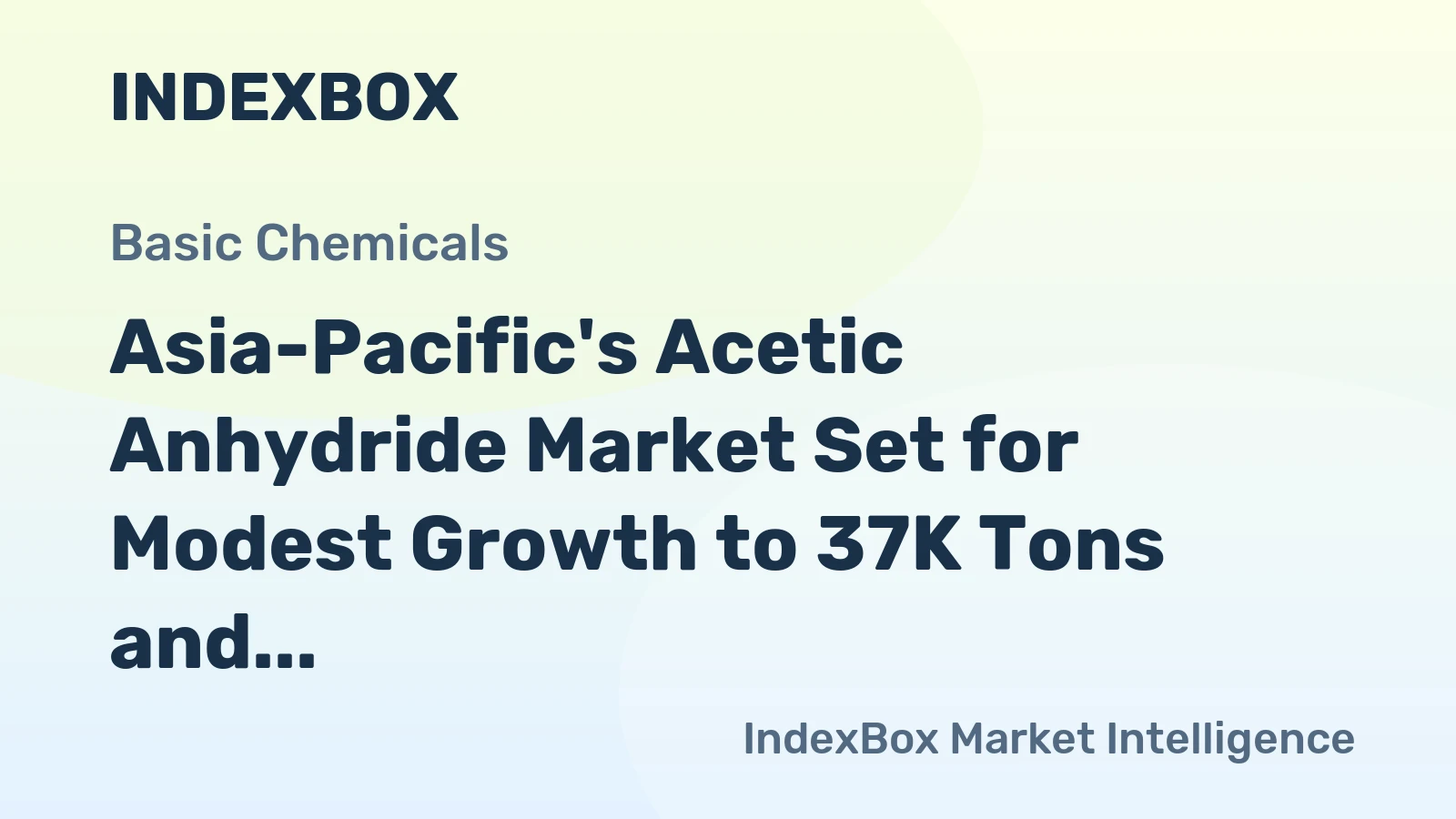 Asia-Pacific's Acetic Anhydride Market Set for Modest Growth to 37K Tons and $47M