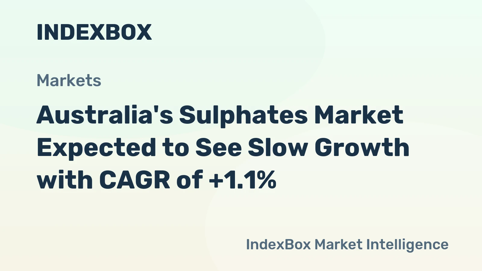 Australia's Sulphates Market Expected to See Slow Growth with CAGR of +1.1%
