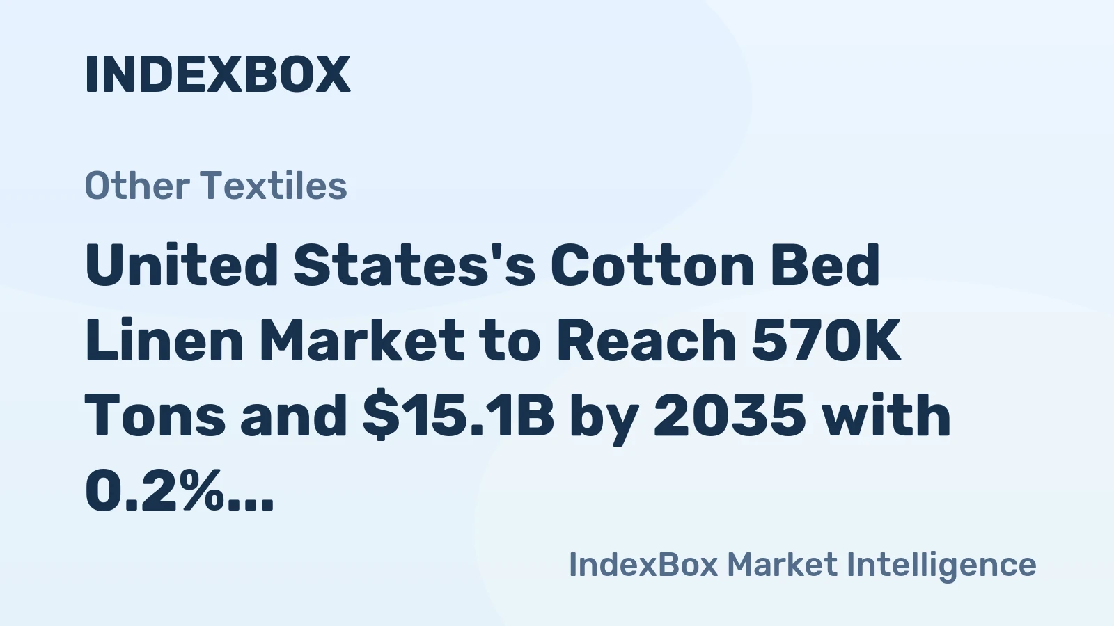 United States's Cotton Bed Linen Market to Reach 570K Tons and $15.1B by 2035 with 0.2% Volume Growth and 1.9% Value Growth