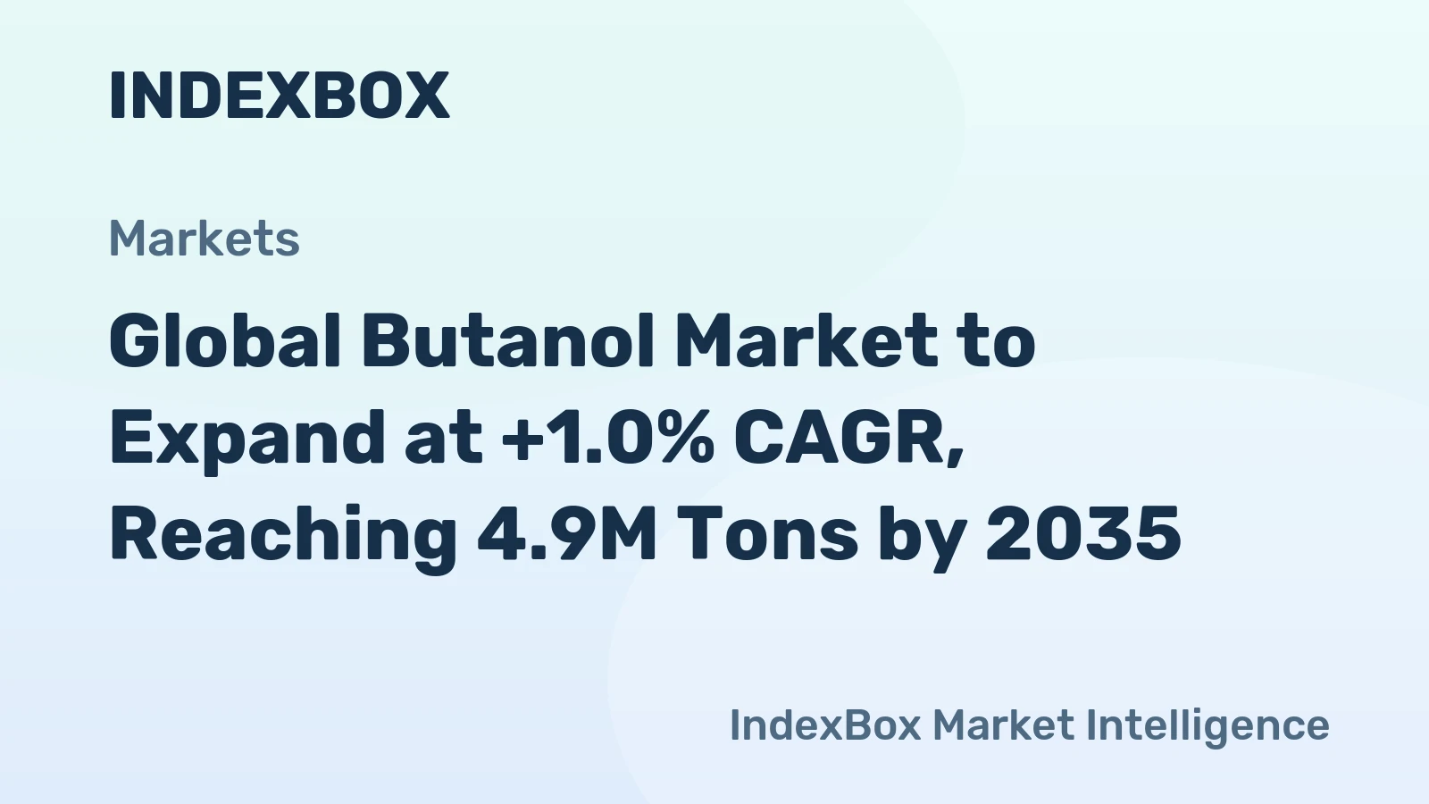 Global Butanol Market to Expand at +1.0% CAGR, Reaching 4.9M Tons by 2035