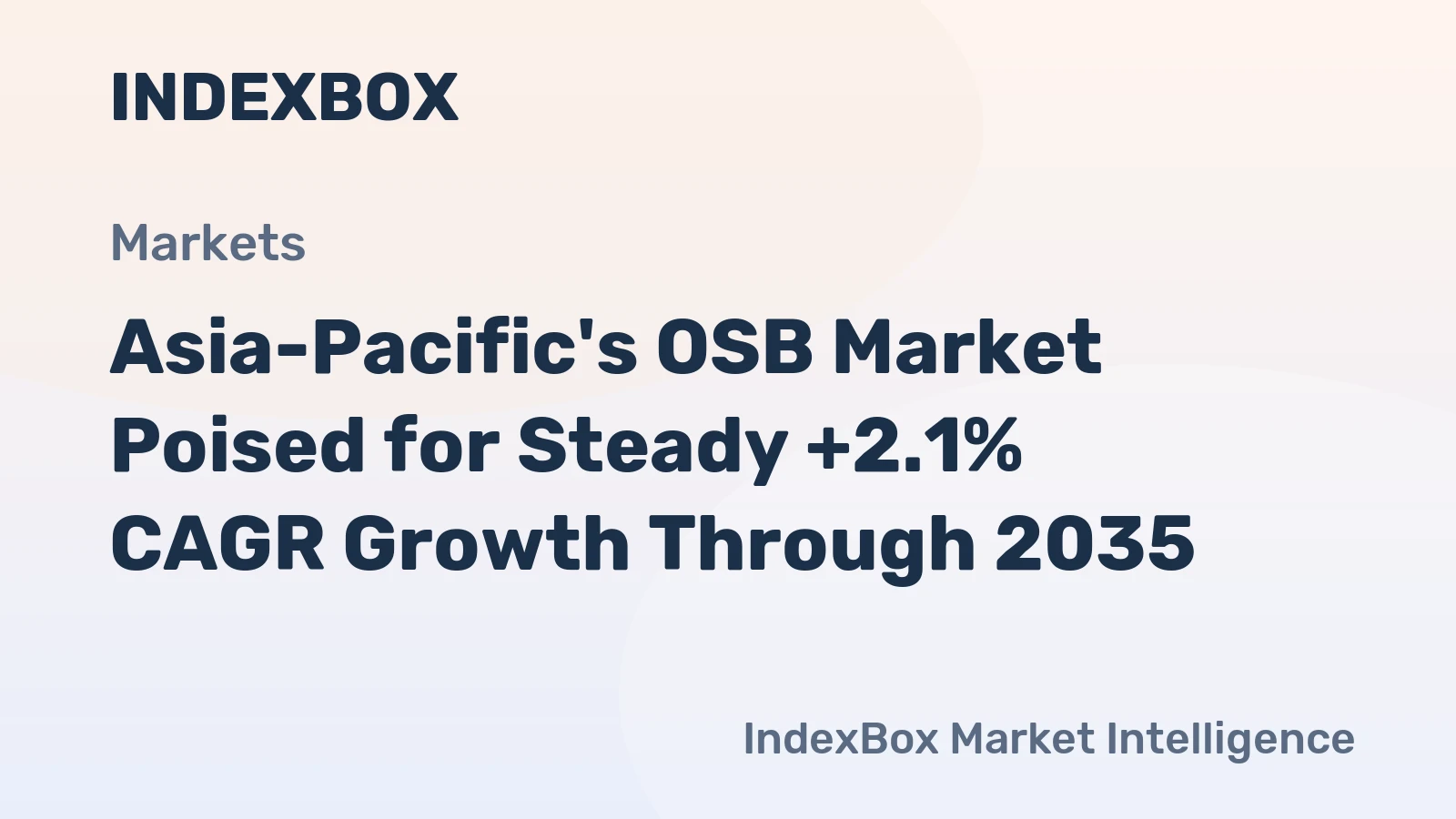 Asia-Pacific's OSB Market Poised for Steady +2.1% CAGR Growth Through 2035