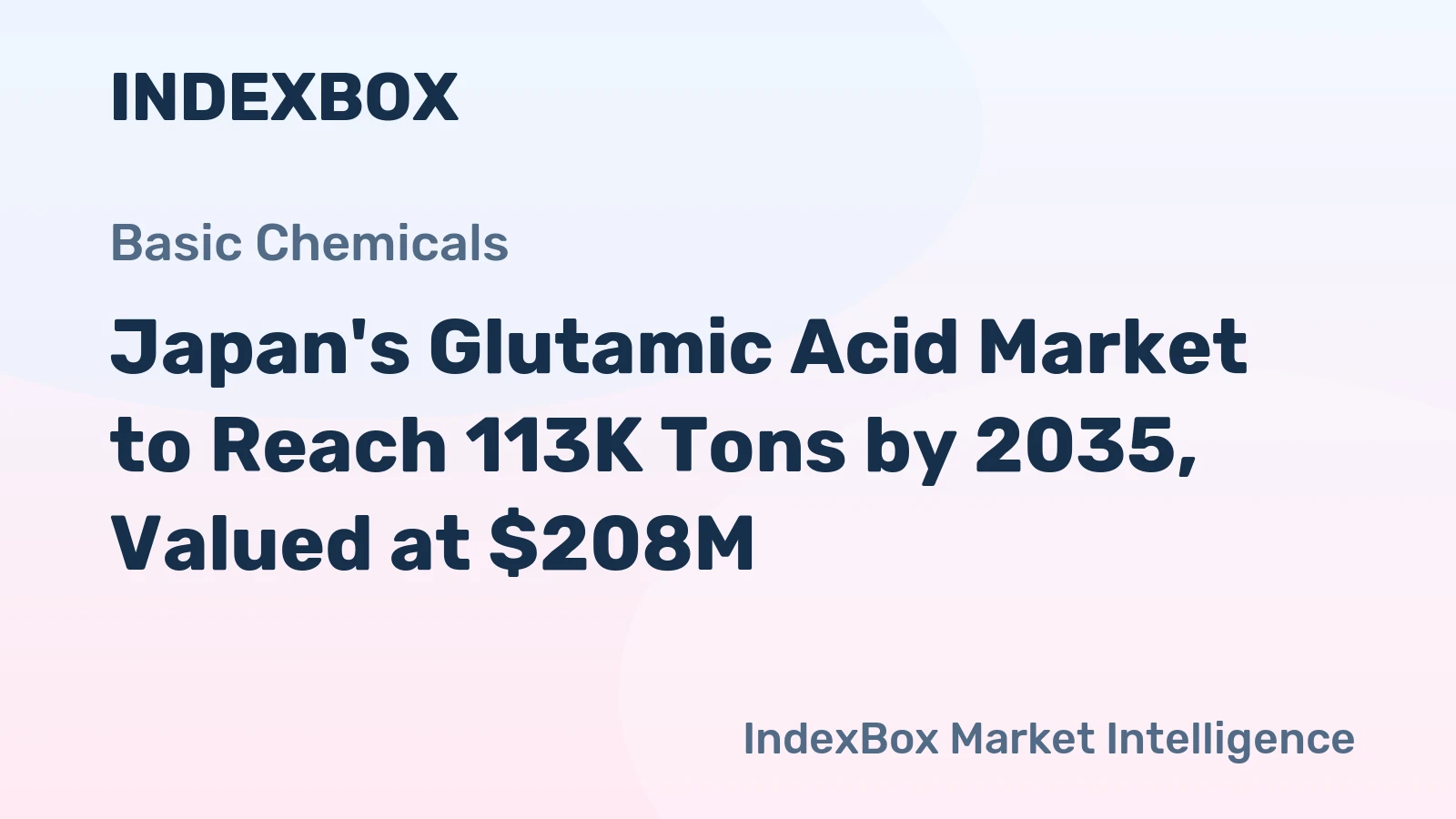Japan's Glutamic Acid Market to Reach 113K Tons by 2035, Valued at $208M