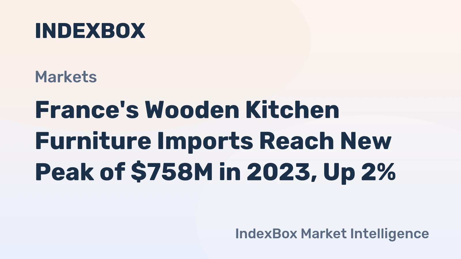 France's Wooden Kitchen Furniture Imports Reach New Peak of $758M in 2023, Up 2%