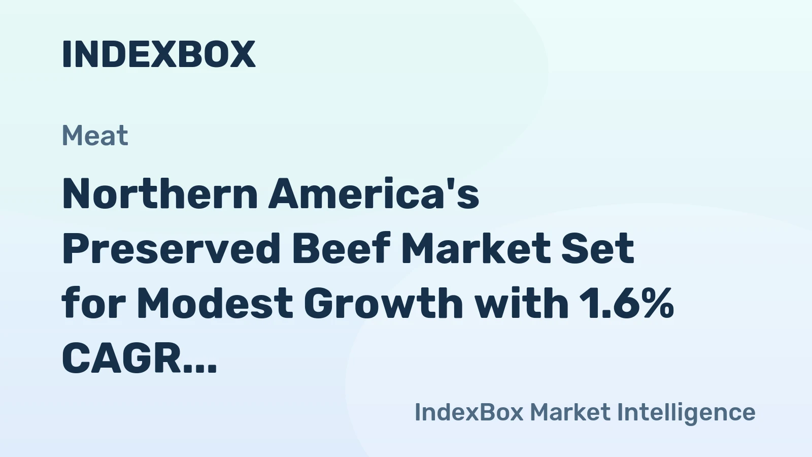 Northern America's Preserved Beef Market Set for Modest Growth with 1.6% CAGR in Value Through 2035