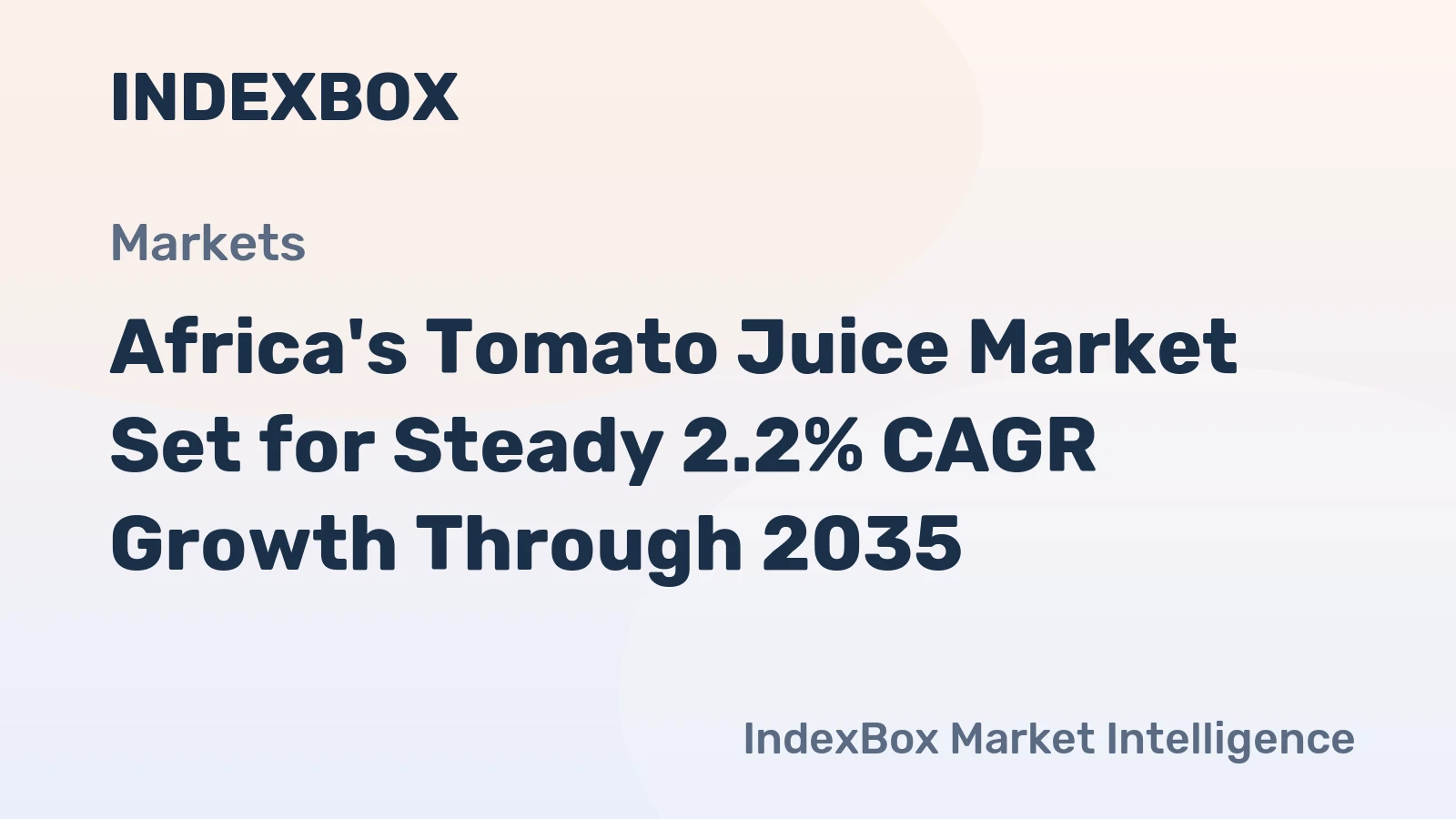 Africa's Tomato Juice Market Set for Steady 2.2% CAGR Growth Through 2035
