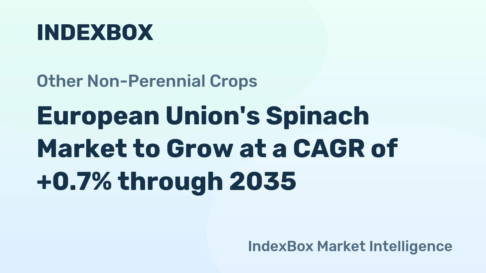 European Union's Spinach Market to Grow at a CAGR of +0.7% through 2035