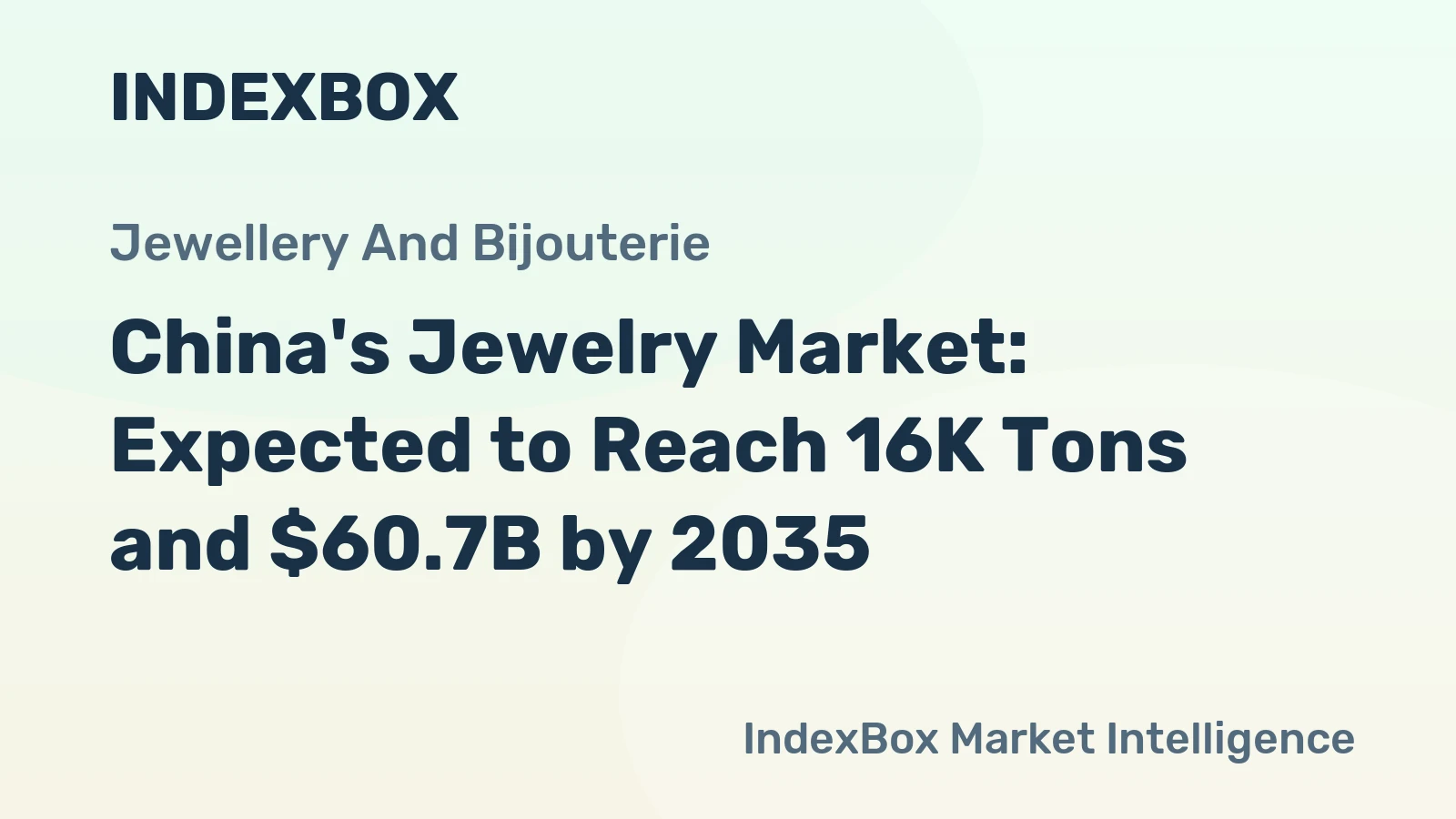 China's Jewelry Market: Expected to Reach 16K Tons and $60.7B by 2035