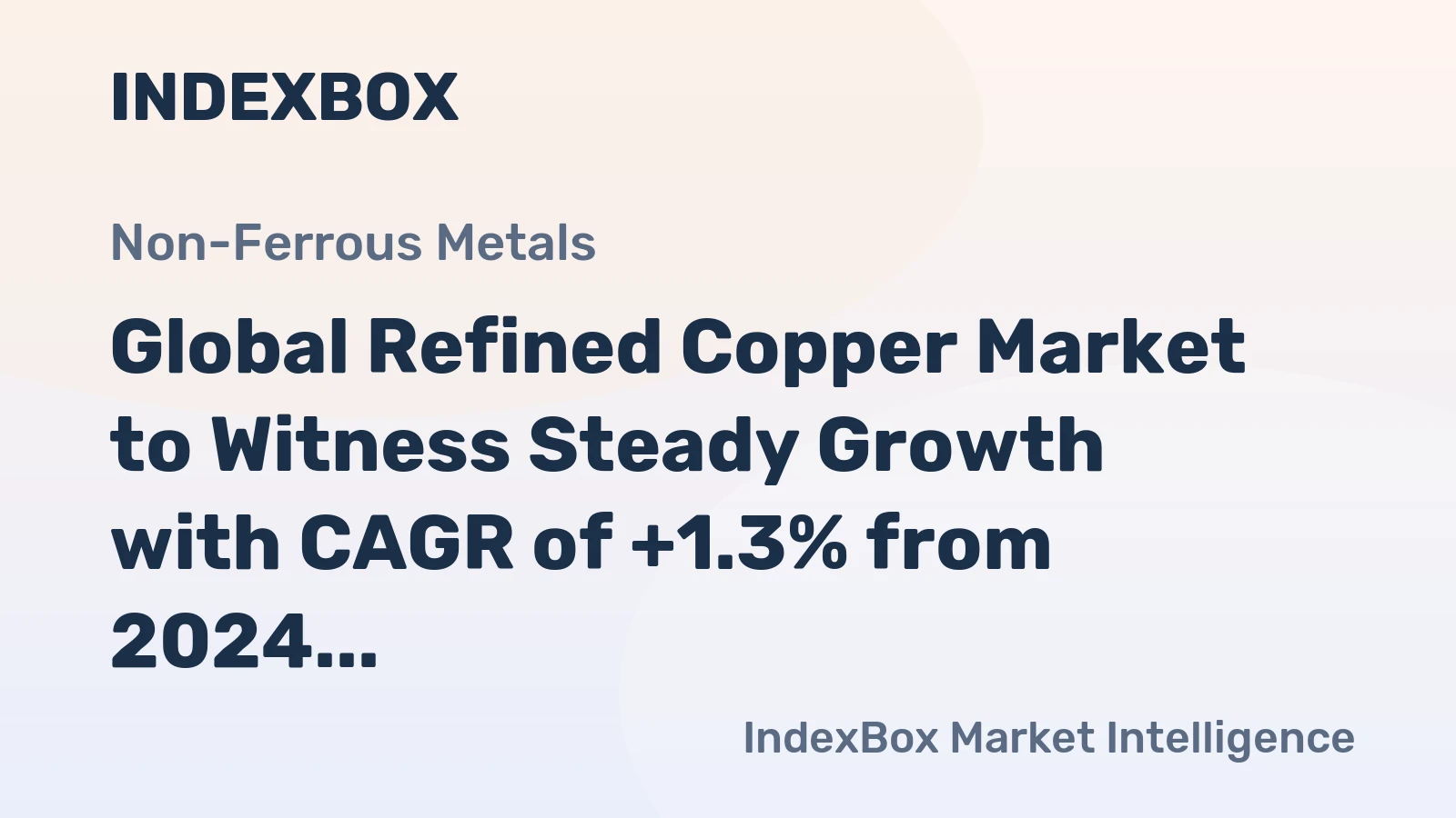 Global Refined Copper Market to Witness Steady Growth with CAGR of +1.3% from 2024 to 2035