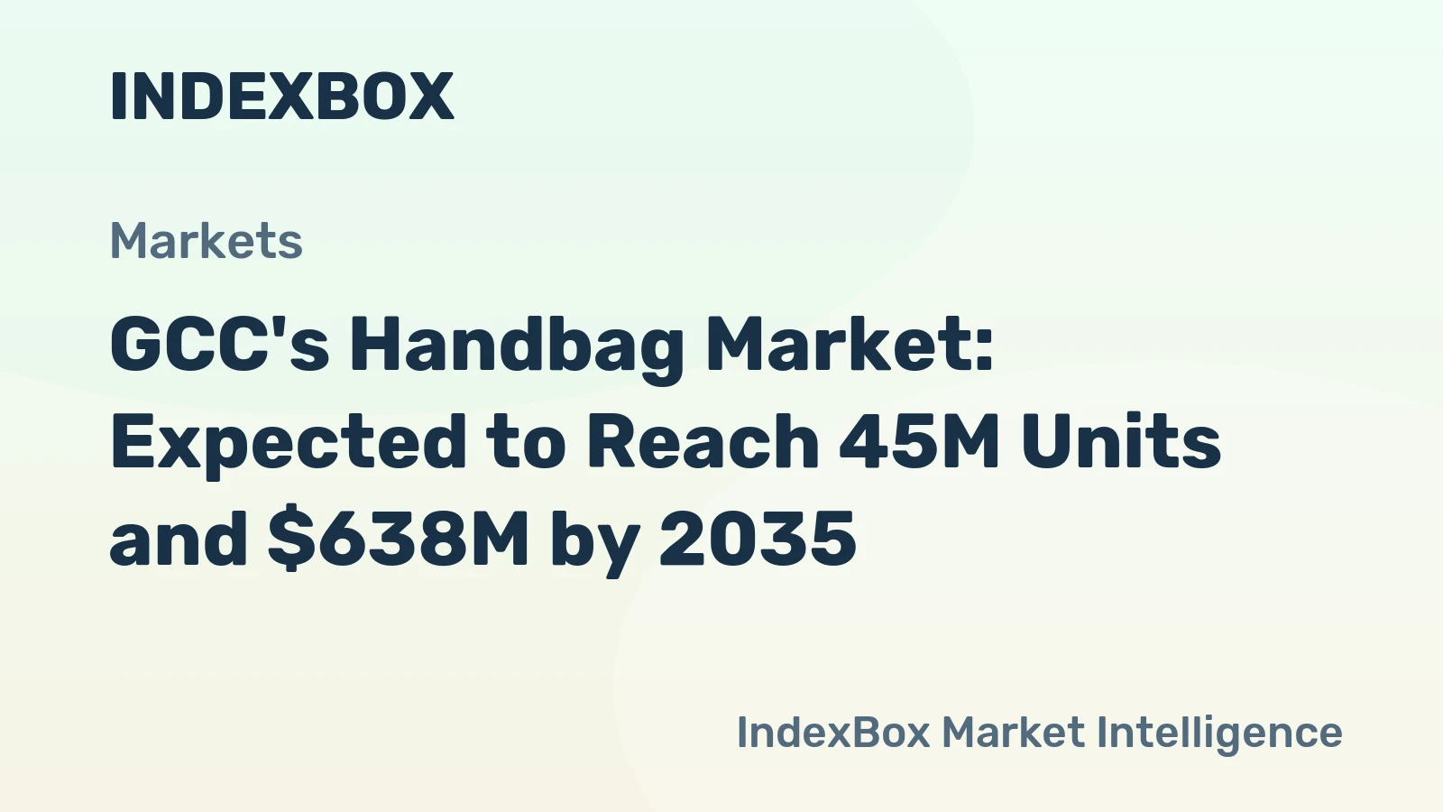 GCC's Handbag Market: Expected to Reach 45M Units and $638M by 2035