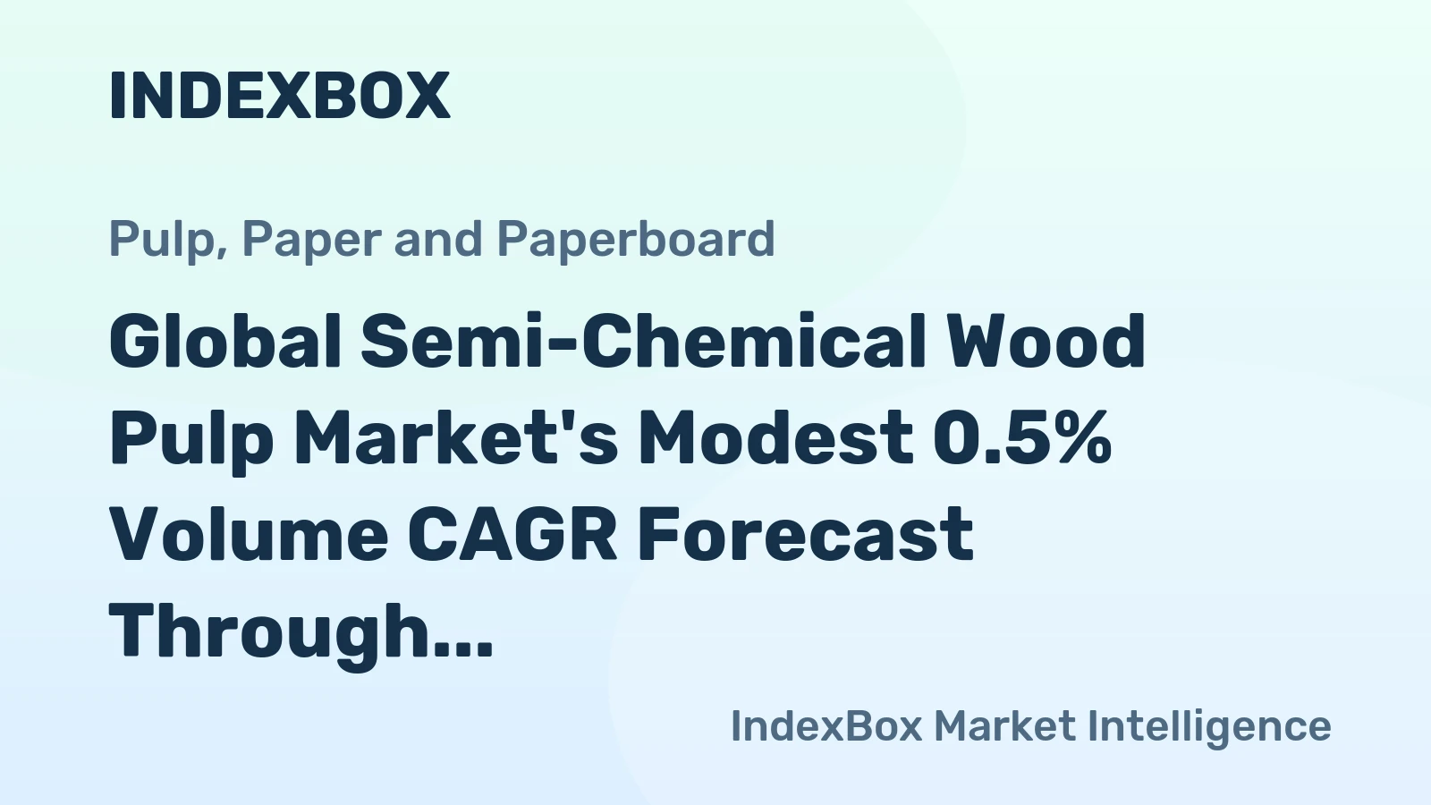 Global Semi-Chemical Wood Pulp Market's Modest 0.5% Volume CAGR Forecast Through 2035