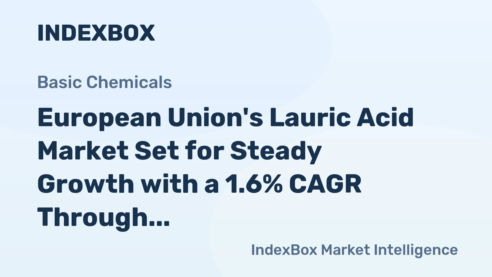 European Union's Lauric Acid Market Set for Steady Growth with a 1.6% CAGR Through 2035