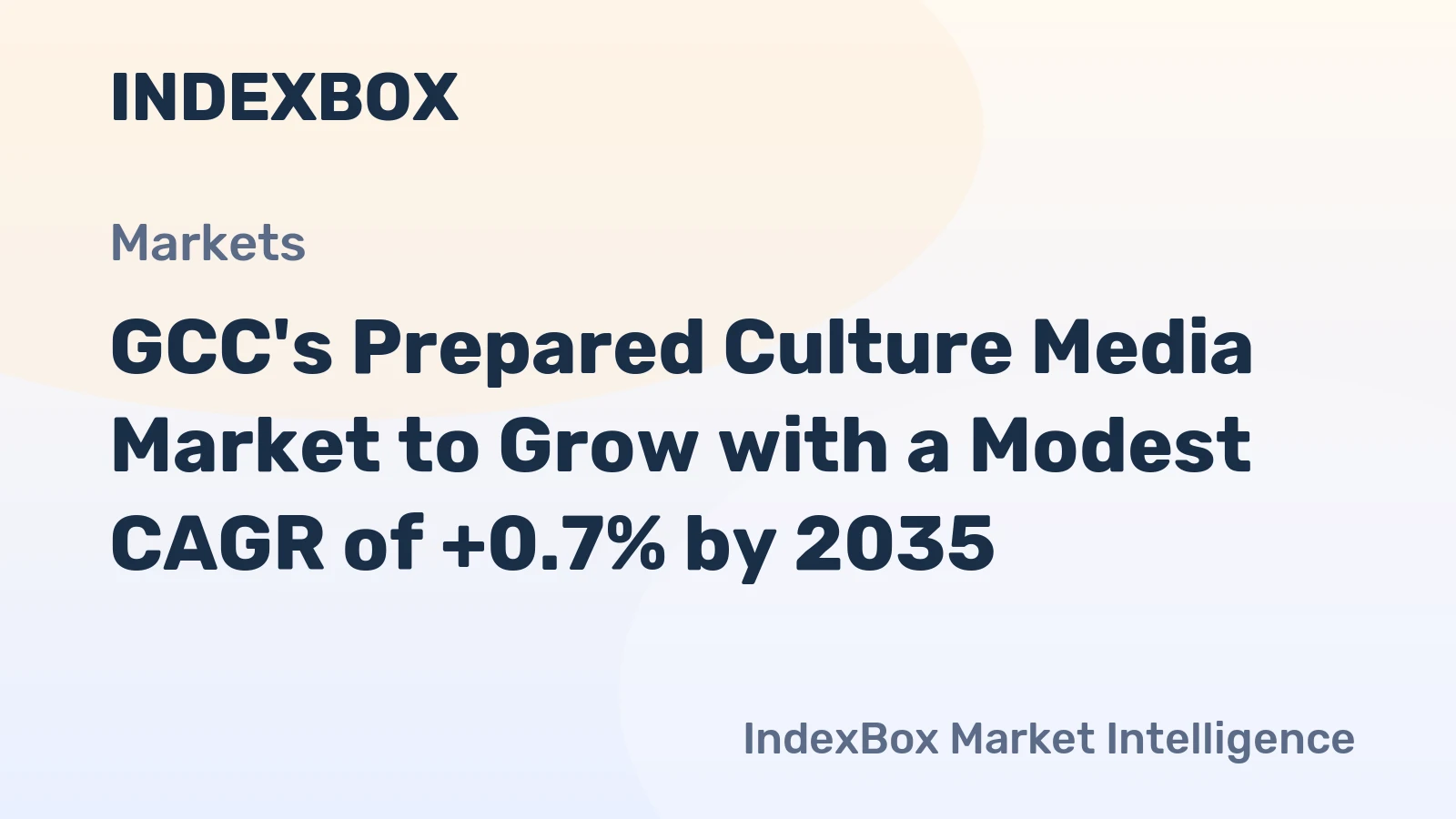 GCC's Prepared Culture Media Market to Grow with a Modest CAGR of +0.7% by 2035