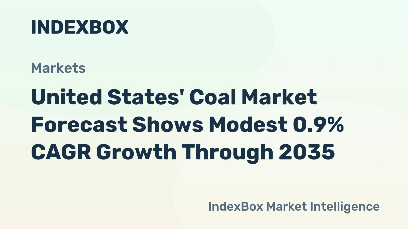 United States' Coal Market Forecast Shows Modest 0.9% CAGR Growth Through 2035