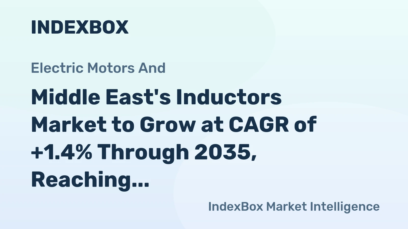 Middle East's Inductors Market to Grow at CAGR of +1.4% Through 2035, Reaching $45.2B