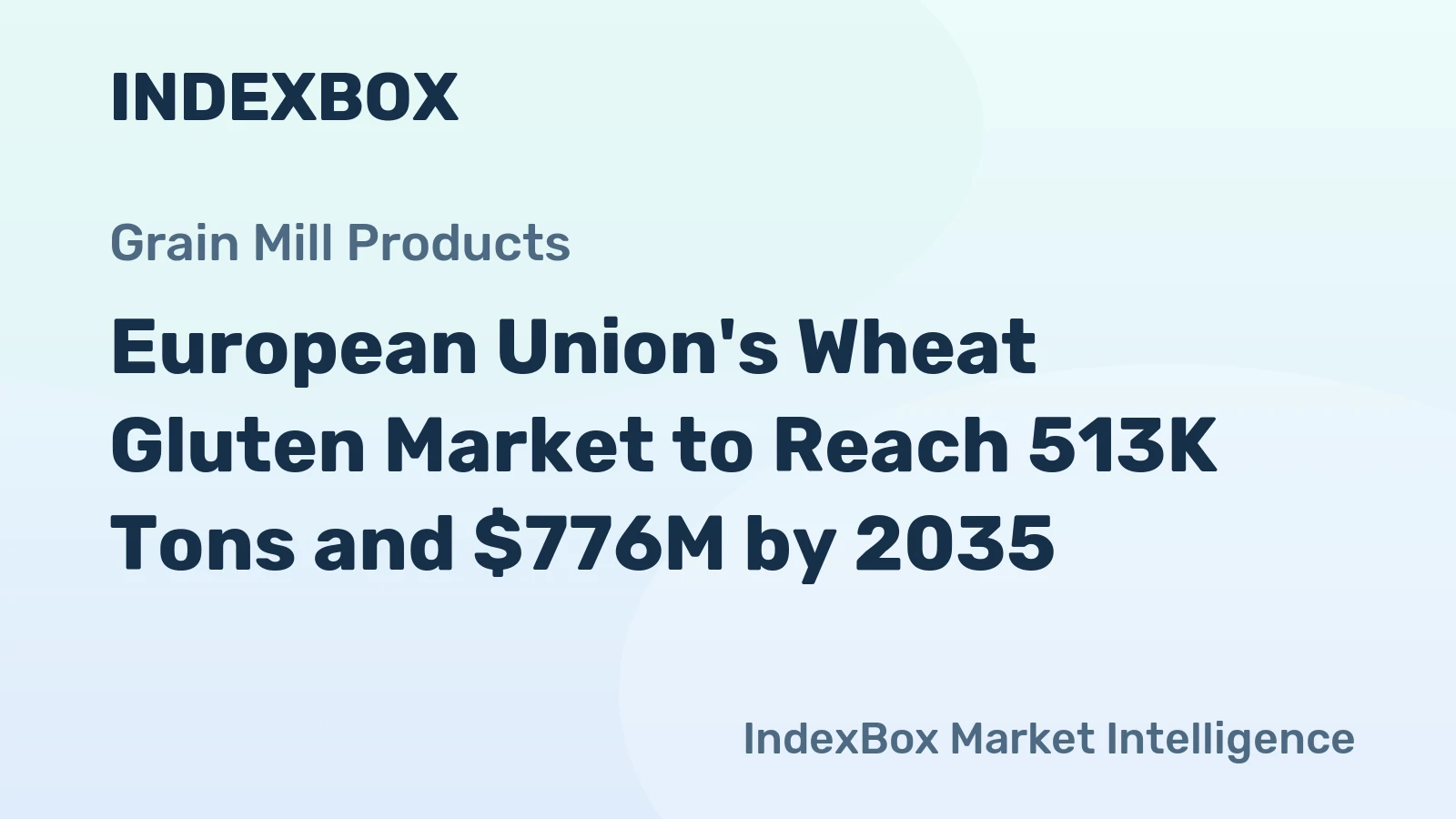 European Union's Wheat Gluten Market to Reach 513K Tons and $776M by 2035