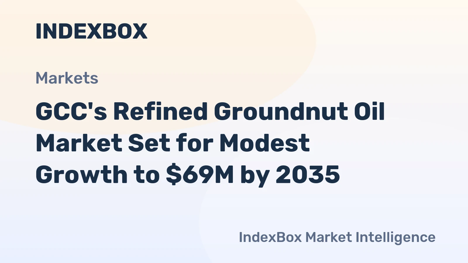 GCC's Refined Groundnut Oil Market Set for Modest Growth to $69M by 2035