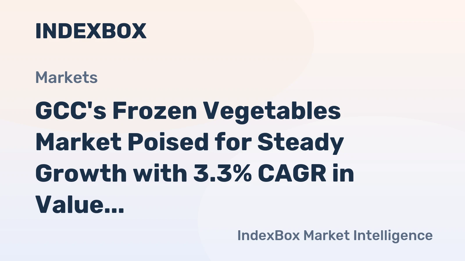 GCC's Frozen Vegetables Market Poised for Steady Growth with 3.3% CAGR in Value Through 2035