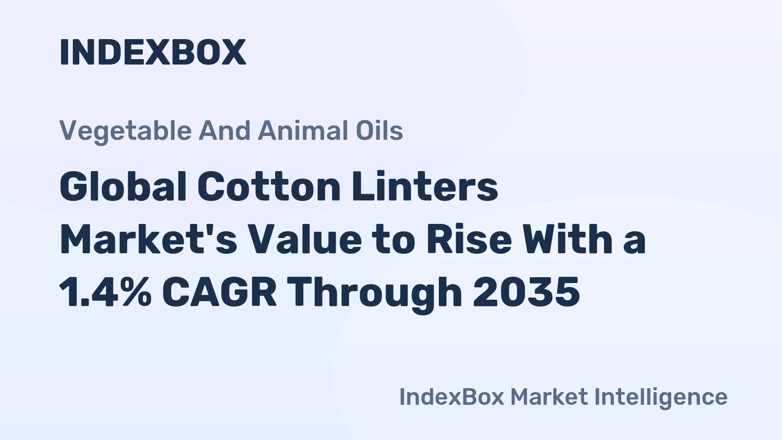 Global Cotton Linters Market's Value to Rise With a 1.4% CAGR Through 2035