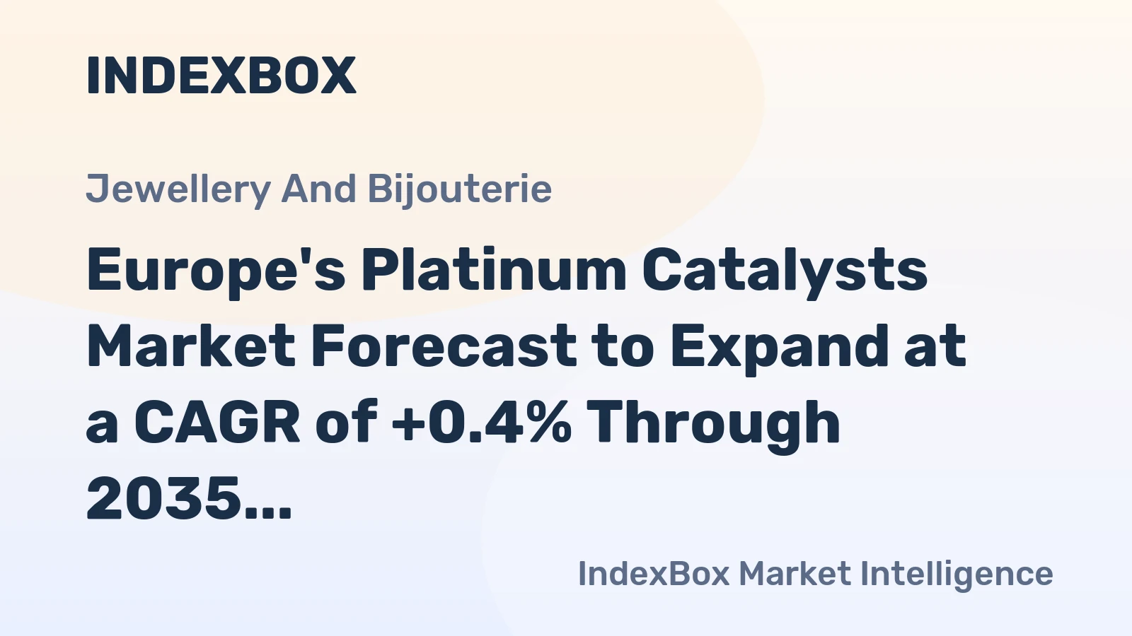 Europe's Platinum Catalysts Market Forecast to Expand at a CAGR of +0.4% Through 2035