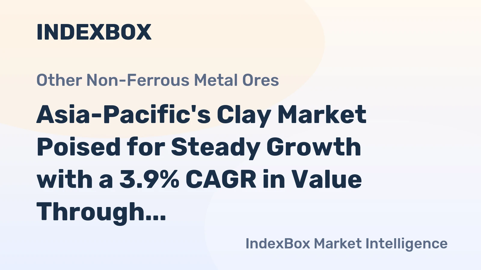 Asia-Pacific's Clay Market Poised for Steady Growth with a 3.9% CAGR in Value Through 2035