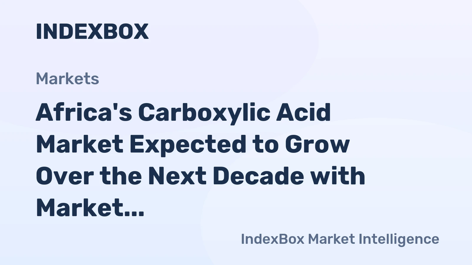 Africa's Carboxylic Acid Market Expected to Grow Over the Next Decade with Market Volume Reaching 139K Tons by 2035