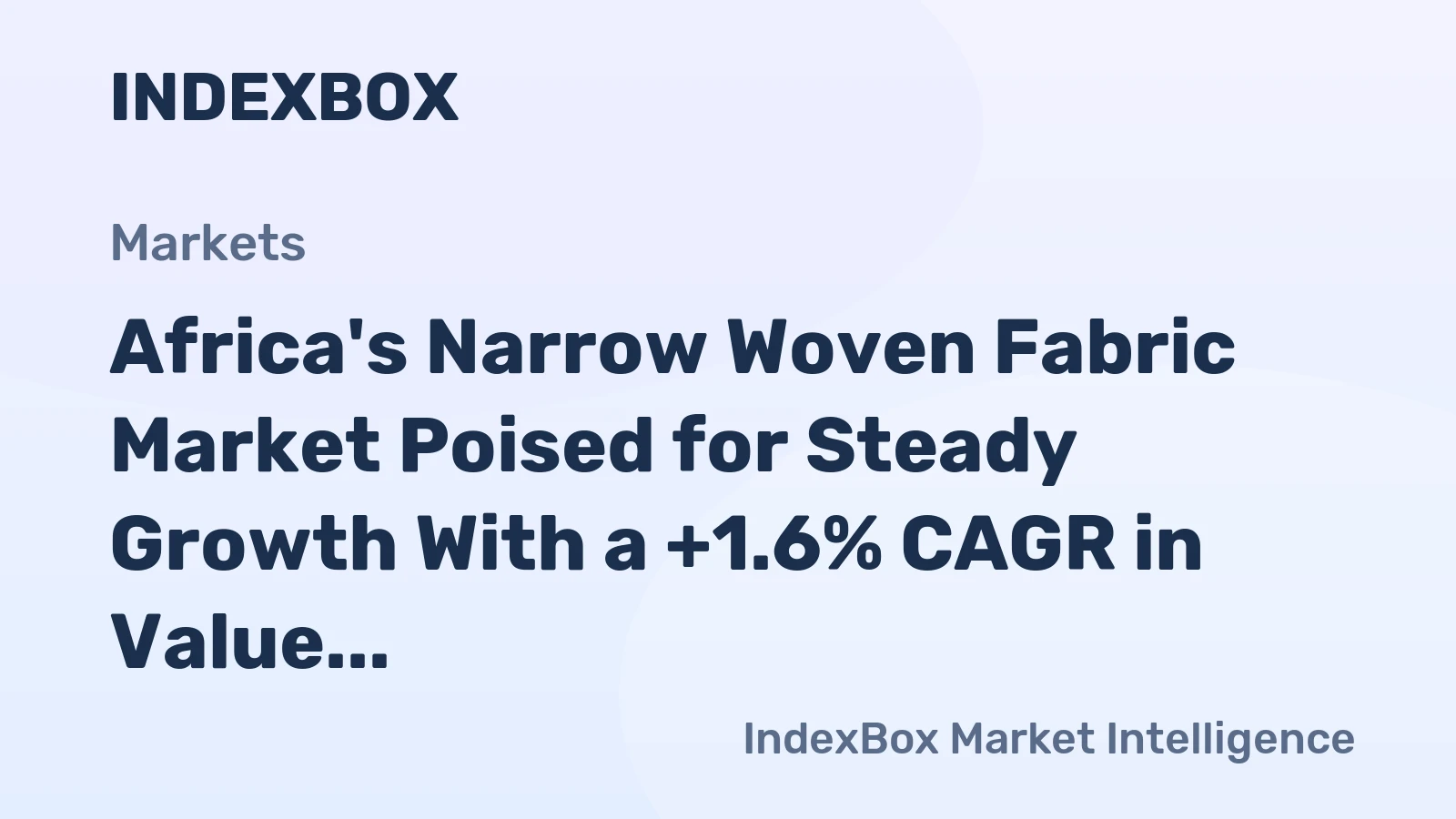 Africa's Narrow Woven Fabric Market Poised for Steady Growth With a +1.6% CAGR in Value Through 2035