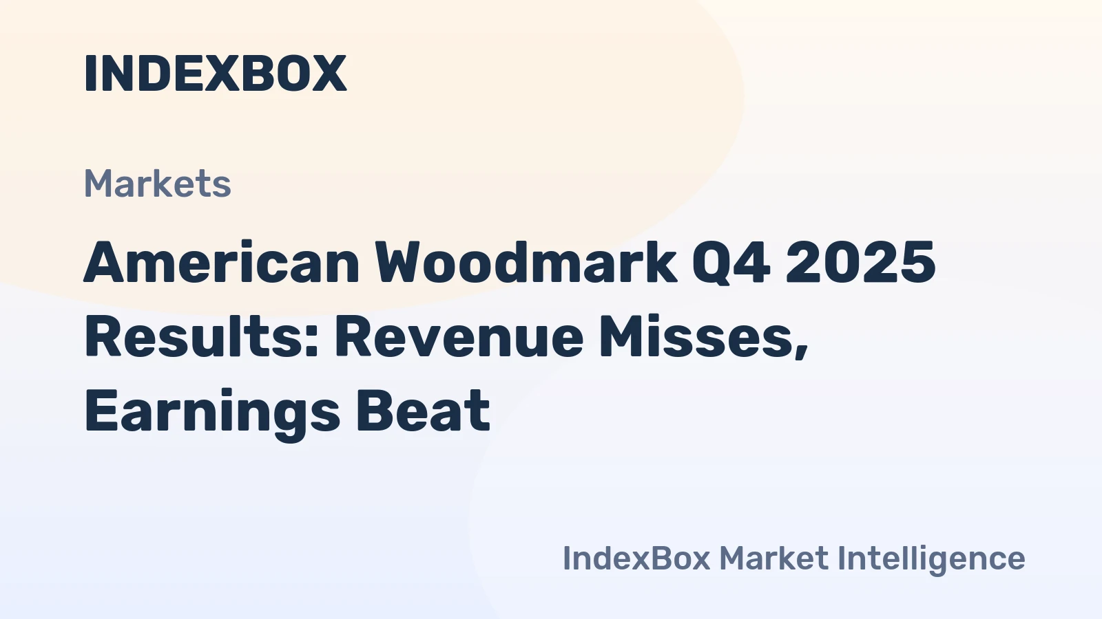 American Woodmark Q4 2025 Results: Revenue Misses, Earnings Beat
