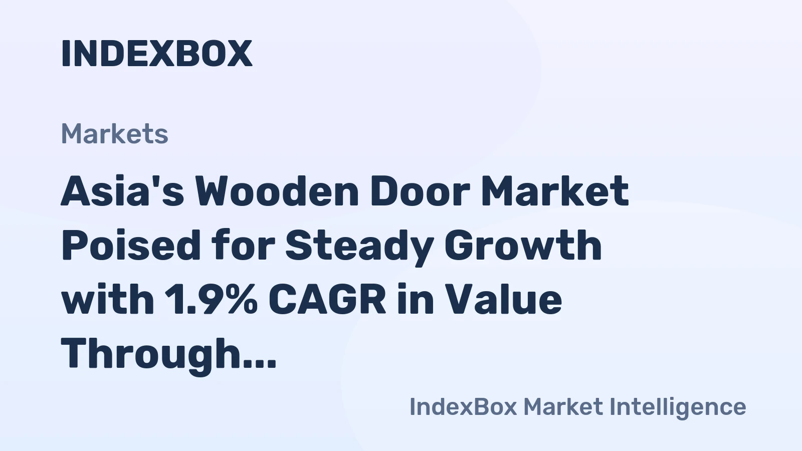 Asia's Wooden Door Market Poised for Steady Growth with 1.9% CAGR in Value Through 2035