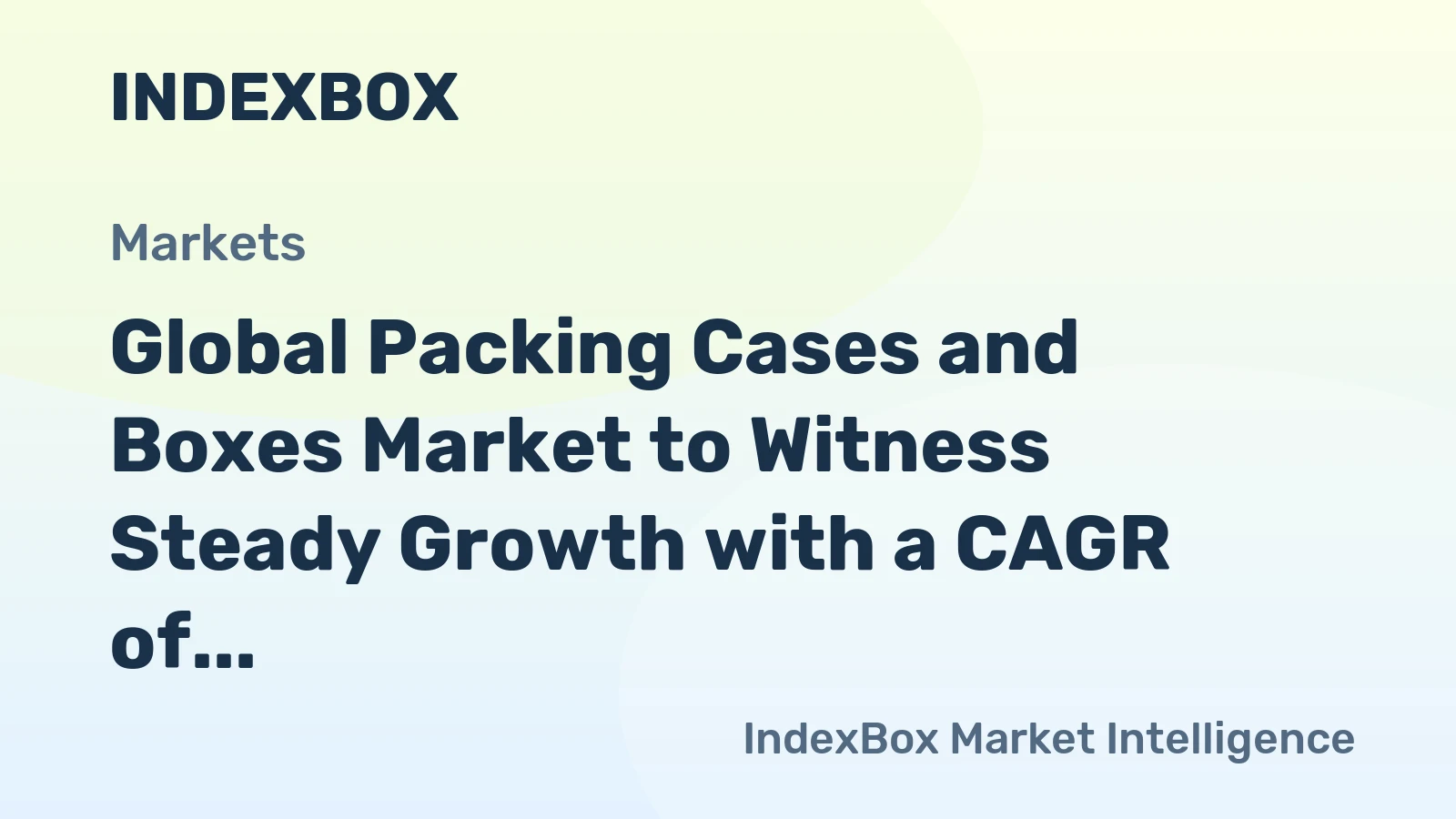 Global Packing Cases and Boxes Market to Witness Steady Growth with a CAGR of +1.4% from 2024 to 2035