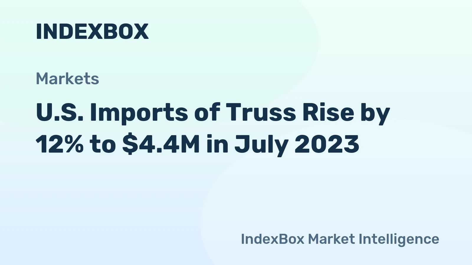 U.S. Imports of Truss Rise by 12% to $4.4M in July 2023