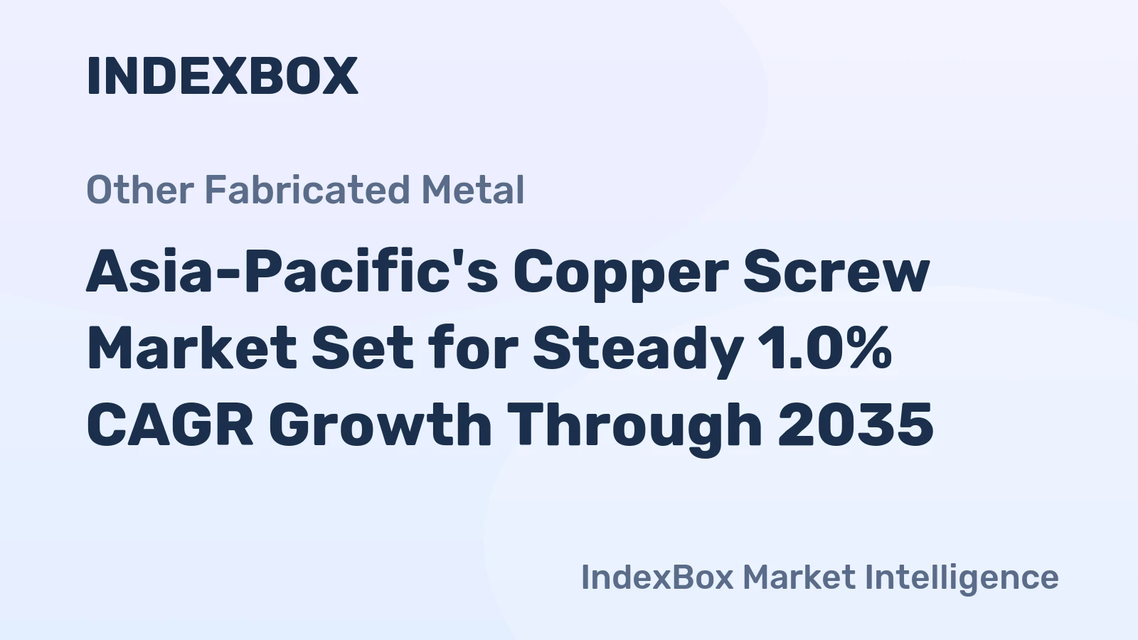 Asia-Pacific's Copper Screw Market Set for Steady 1.0% CAGR Growth Through 2035