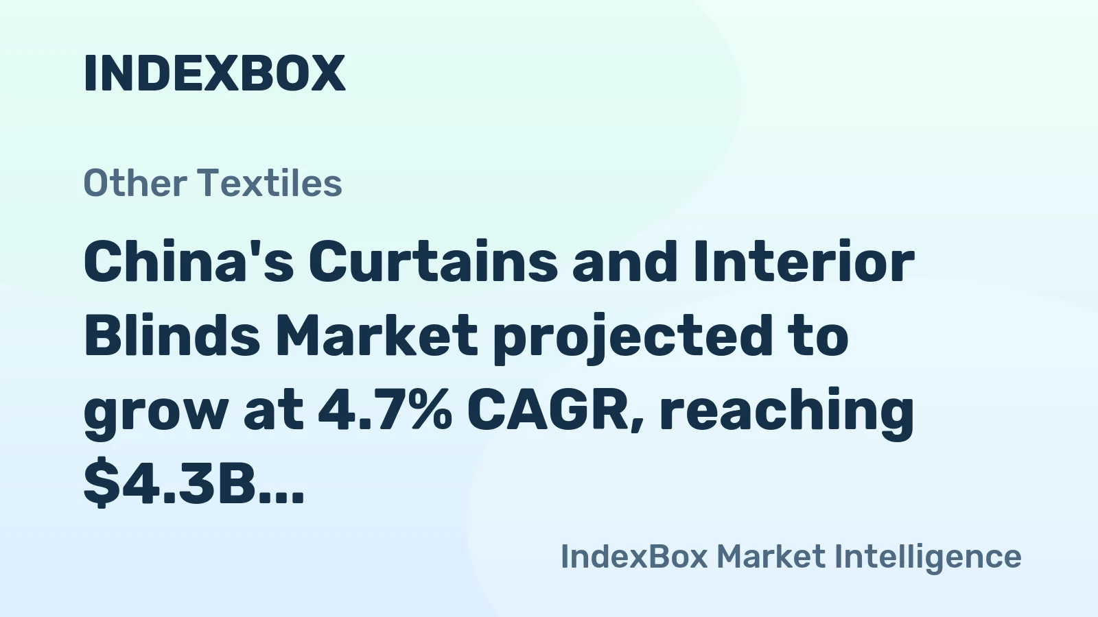 China's Curtains and Interior Blinds Market projected to grow at 4.7% CAGR, reaching $4.3B by 2035
