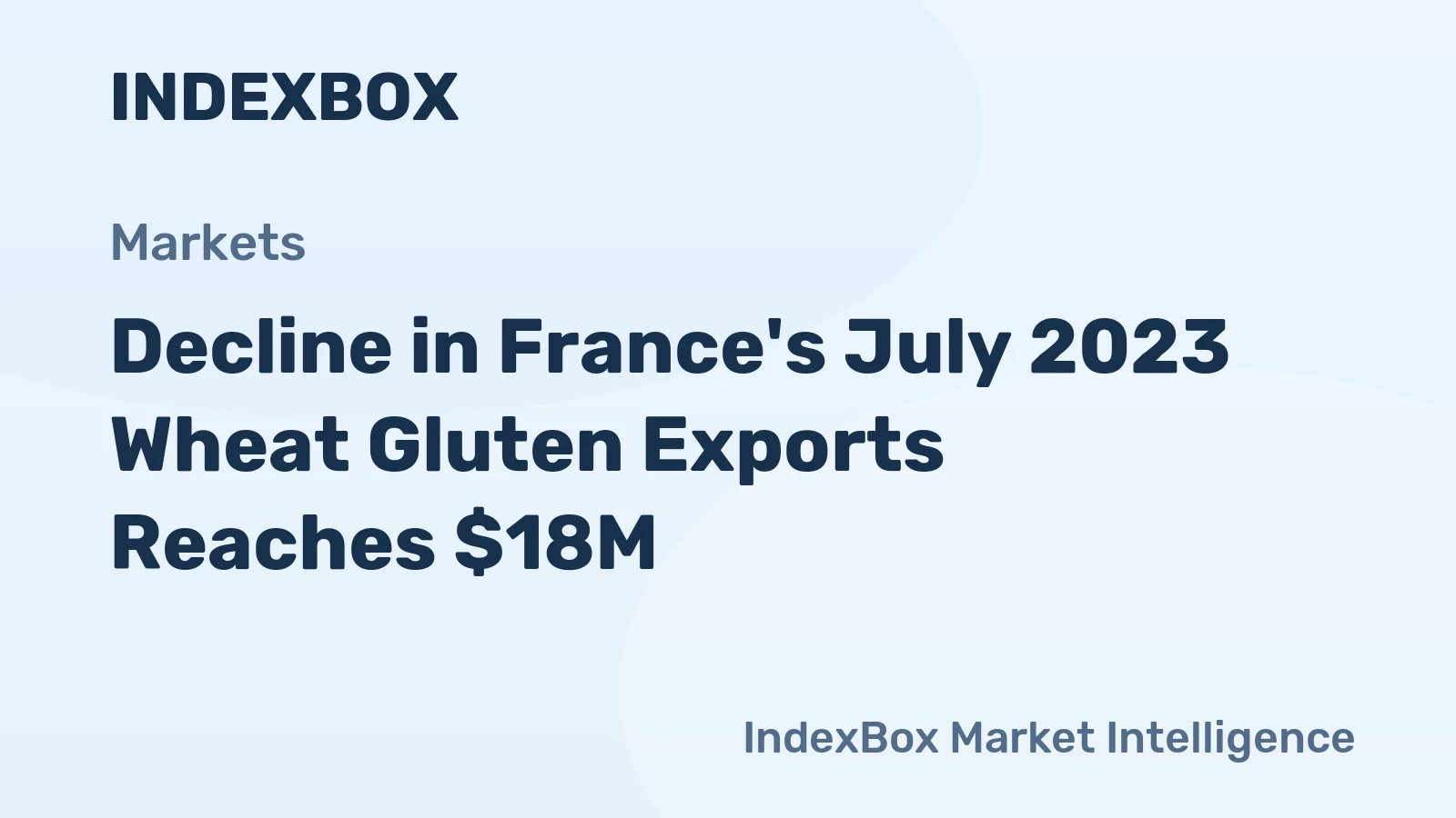 Decline in France's July 2023 Wheat Gluten Exports Reaches $18M