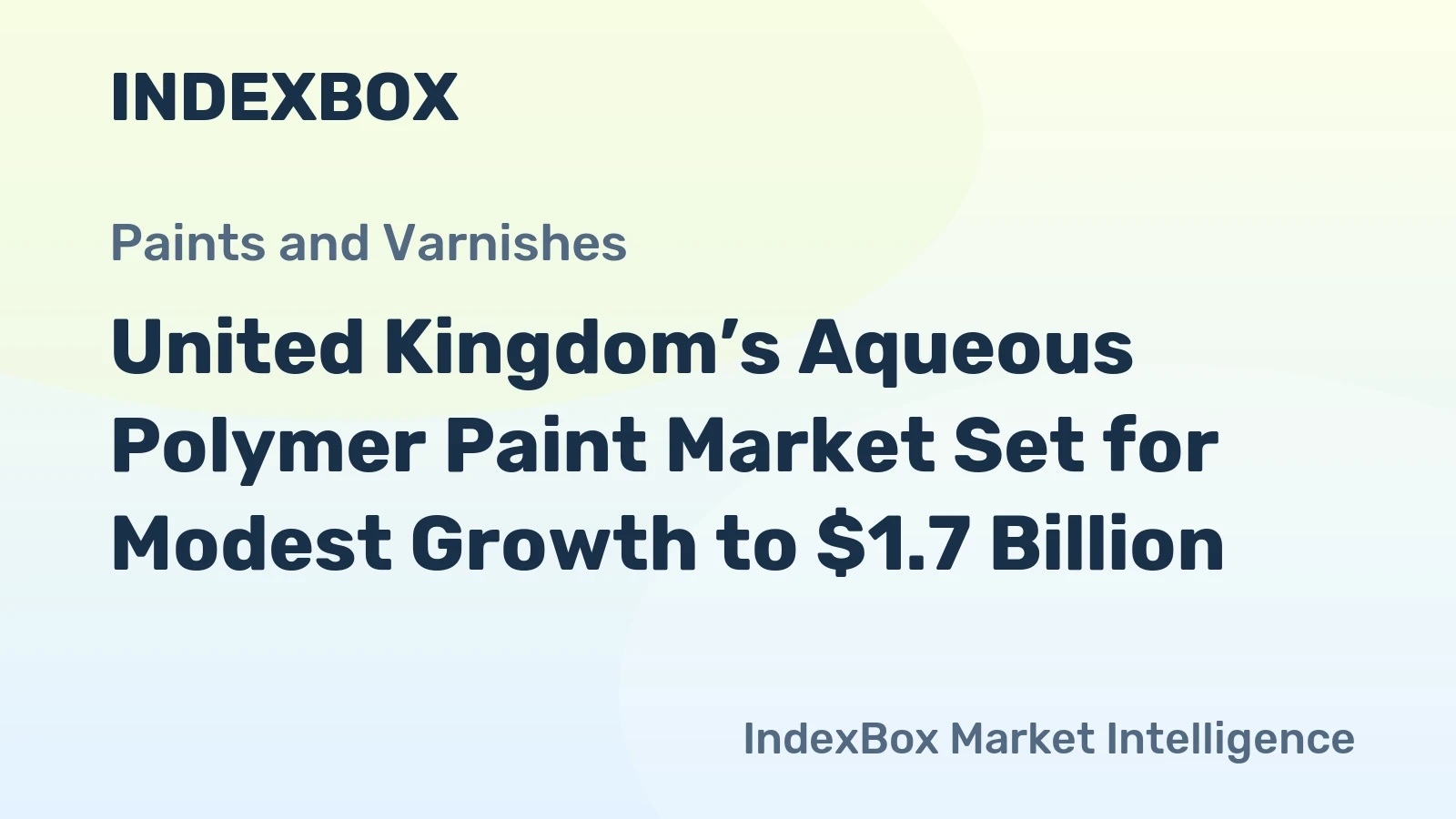 United Kingdom’s Aqueous Polymer Paint Market Set for Modest Growth to $1.7 Billion