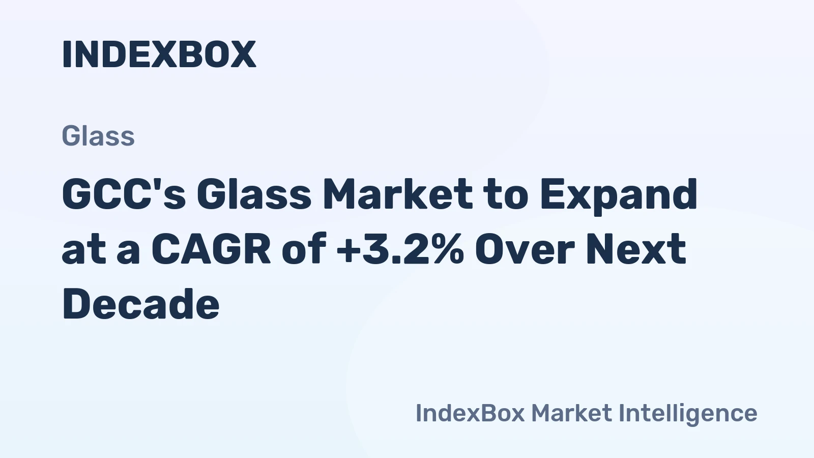 GCC's Glass Market to Expand at a CAGR of +3.2% Over Next Decade