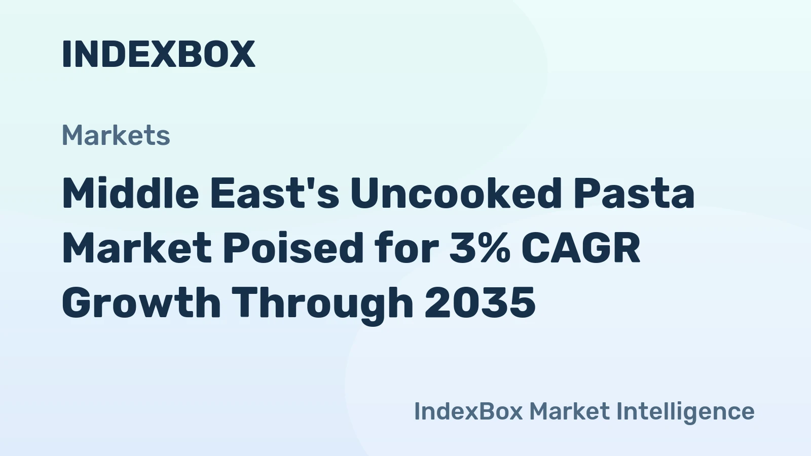 Middle East's Uncooked Pasta Market Poised for 3% CAGR Growth Through 2035