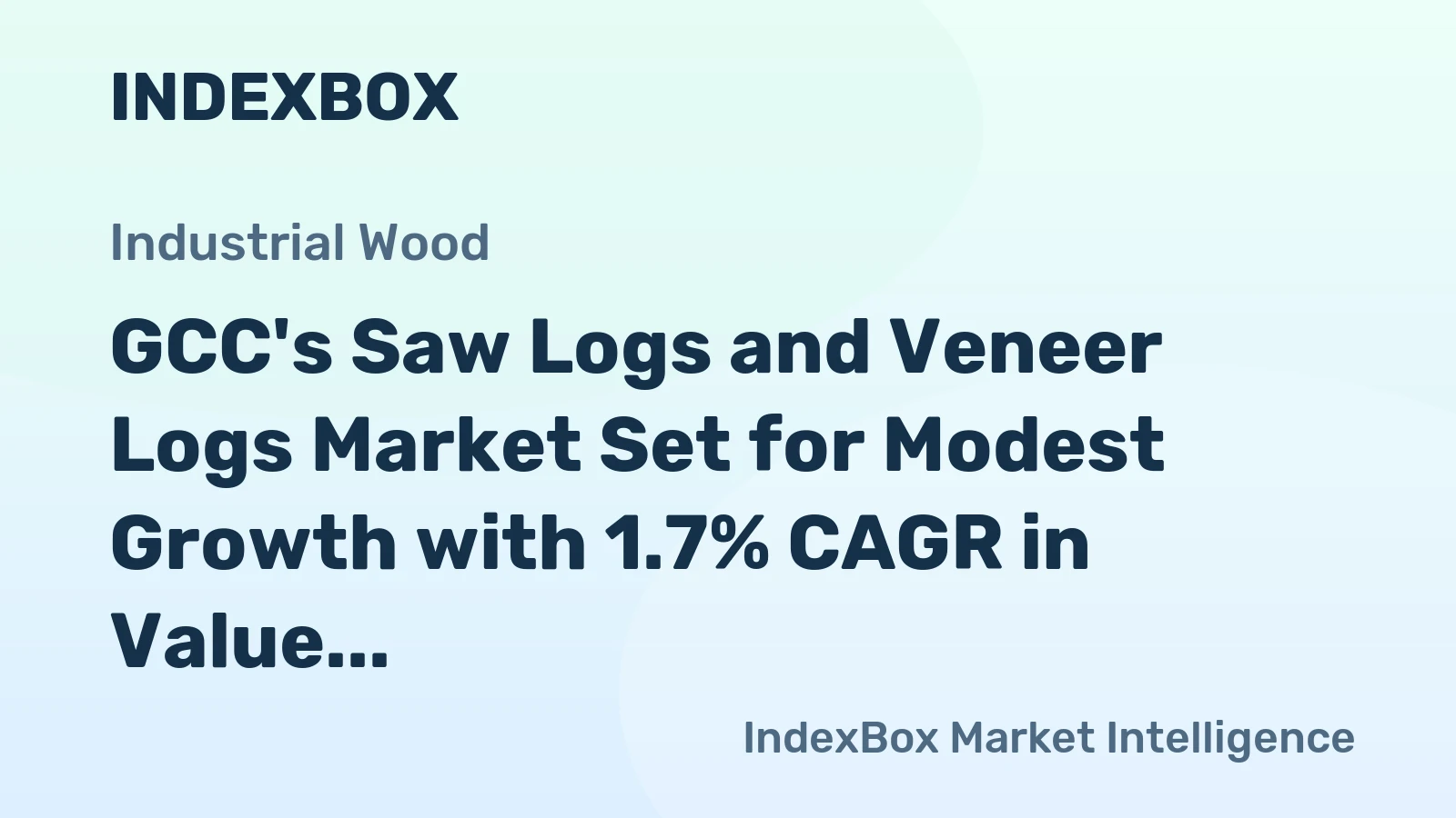 GCC's Saw Logs and Veneer Logs Market Set for Modest Growth with 1.7% CAGR in Value Through 2035