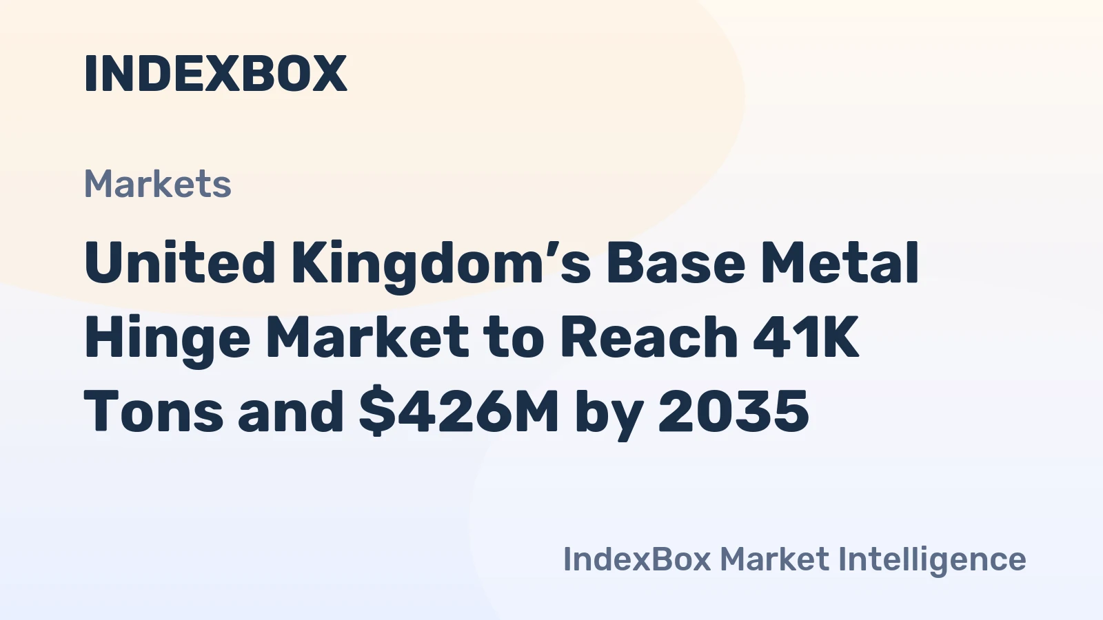 United Kingdom’s Base Metal Hinge Market to Reach 41K Tons and $426M by 2035