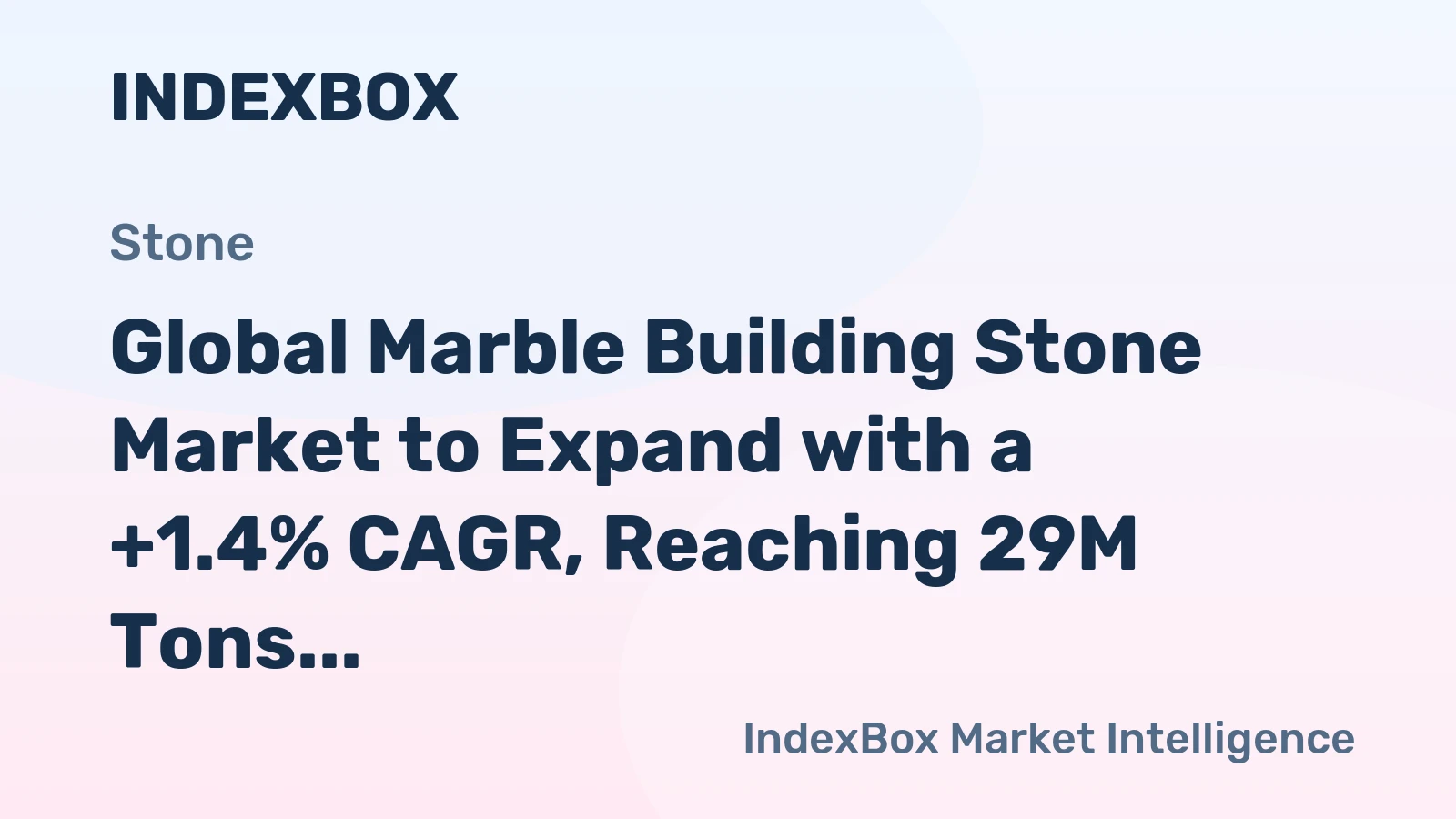 Global Marble Building Stone Market to Expand with a +1.4% CAGR, Reaching 29M Tons by 2035