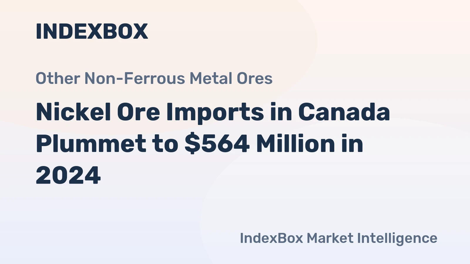 Nickel Ore Imports in Canada Plummet to $564 Million in 2024