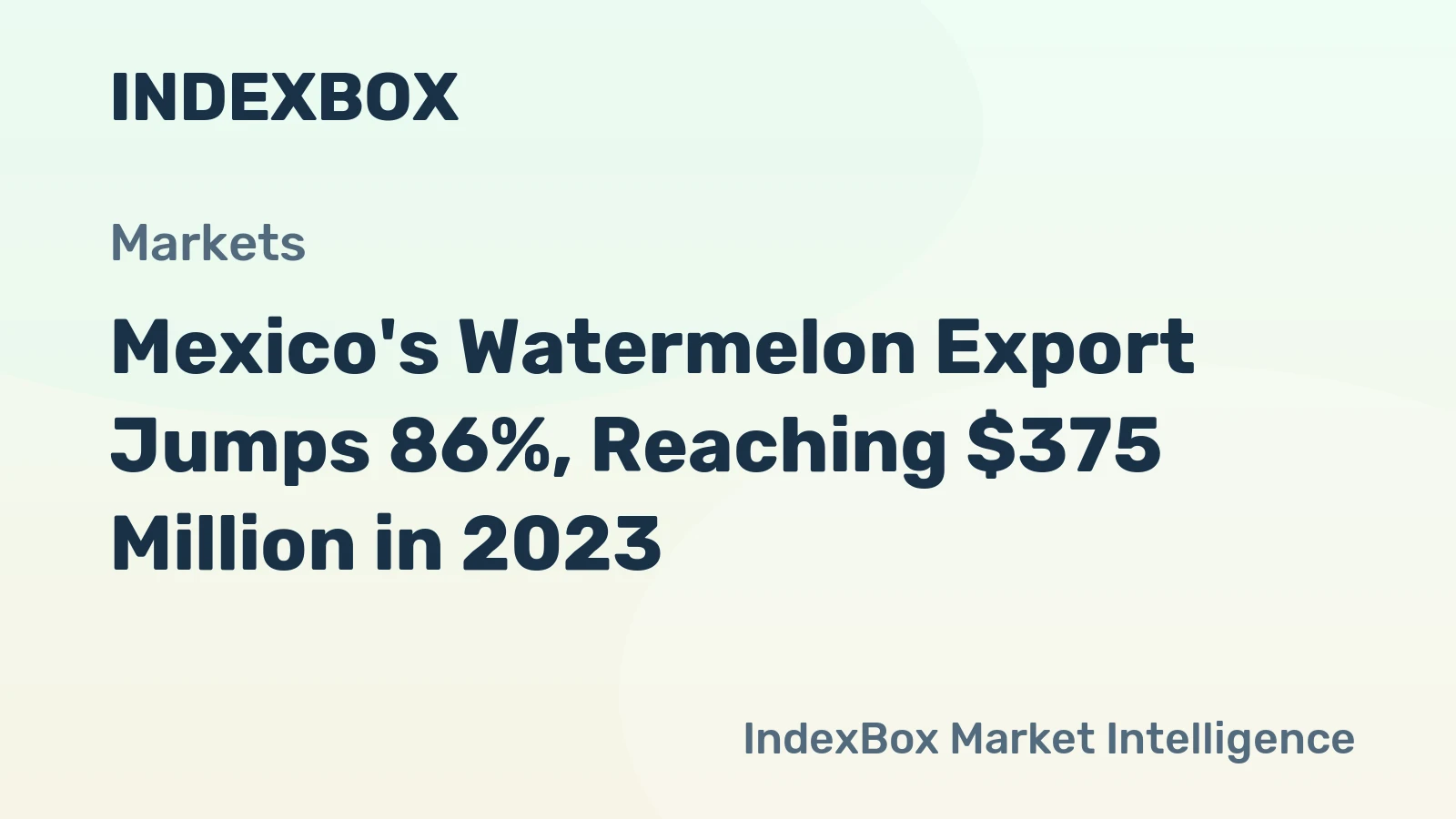 Mexico's Watermelon Export Jumps 86%, Reaching $375 Million in 2023